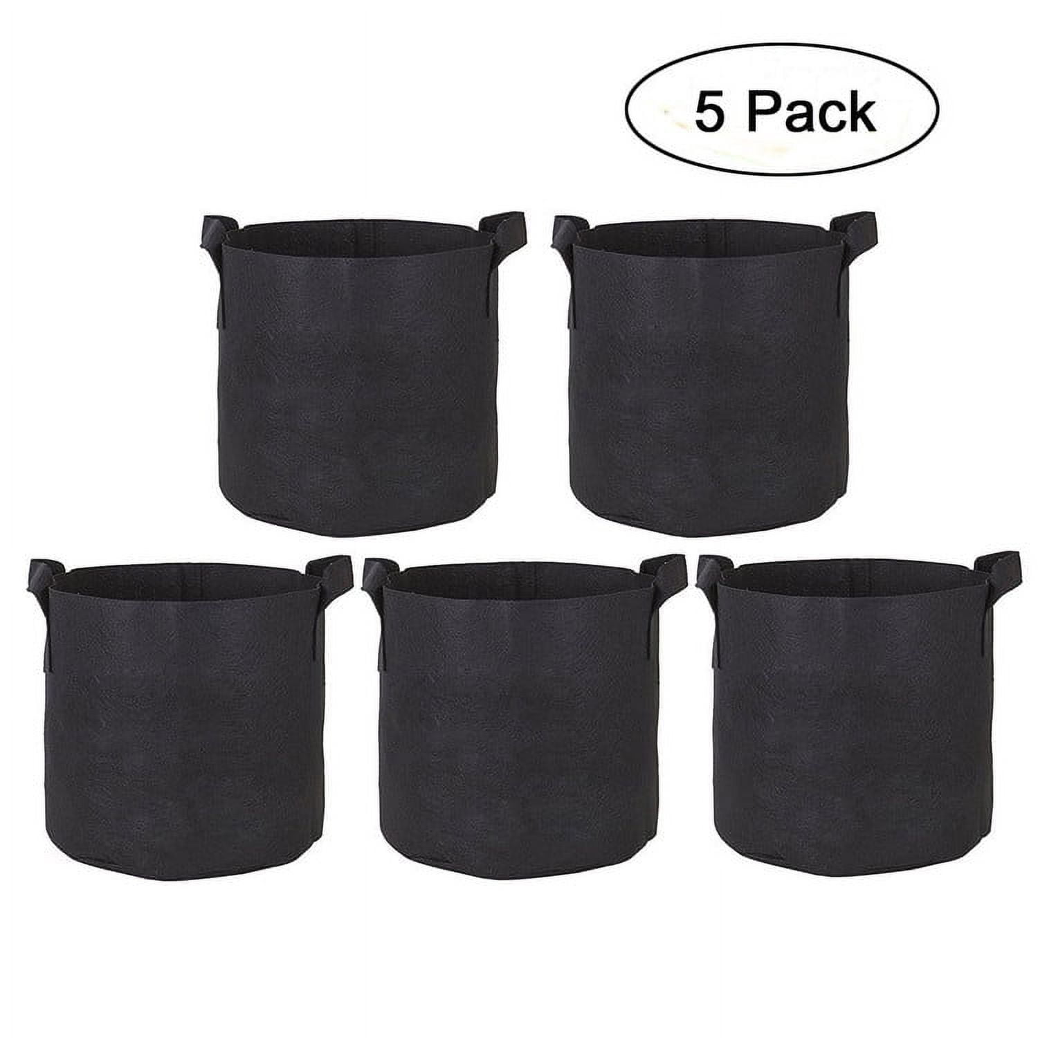 GCKG 5-Pack 20 Gallon Planter Grow Bag Nonwovens Fabric Pots Container ...