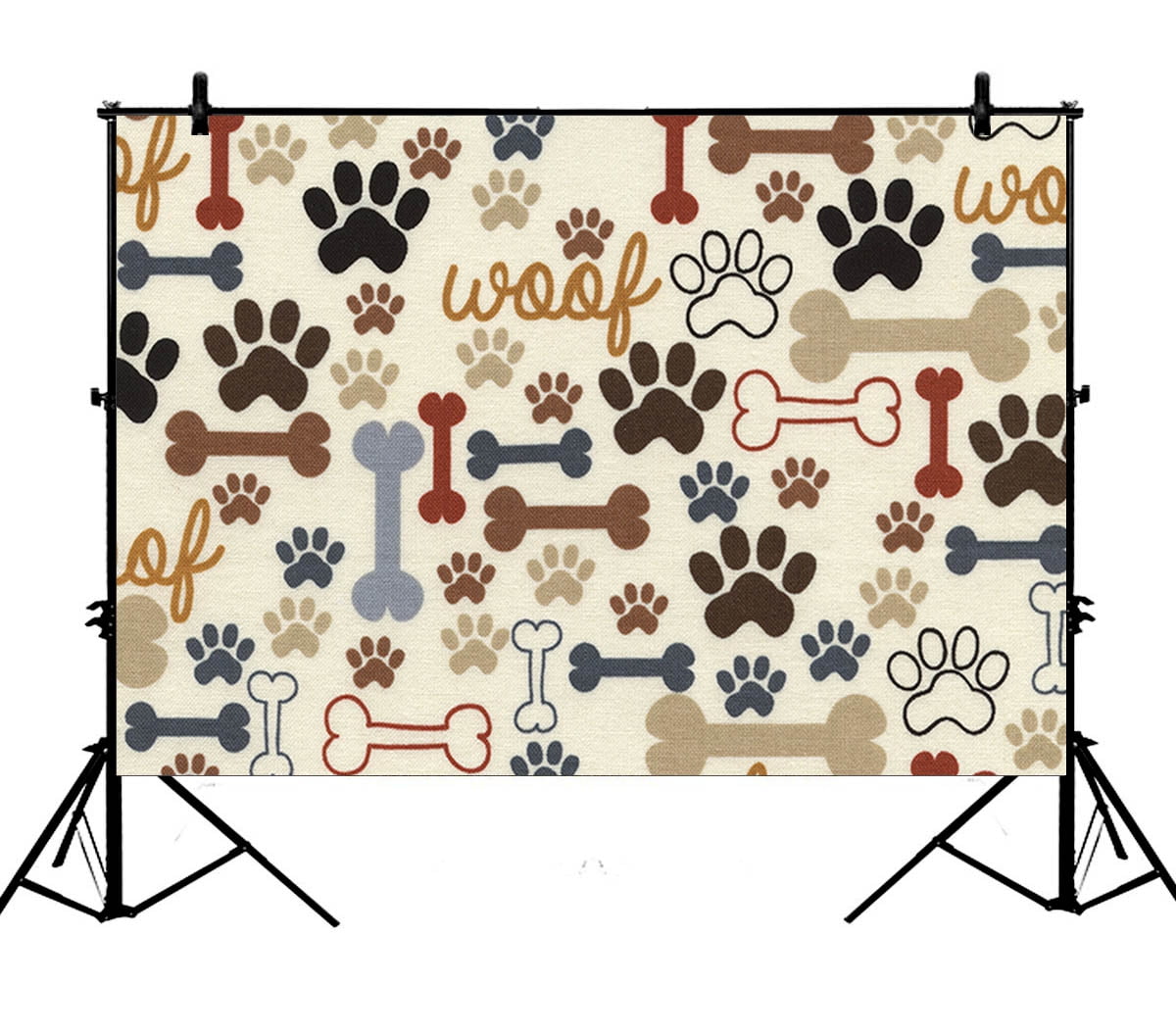 GCKG 7x5ft Dog Paws and Bones Polyester Photography Backdrop Studio ...