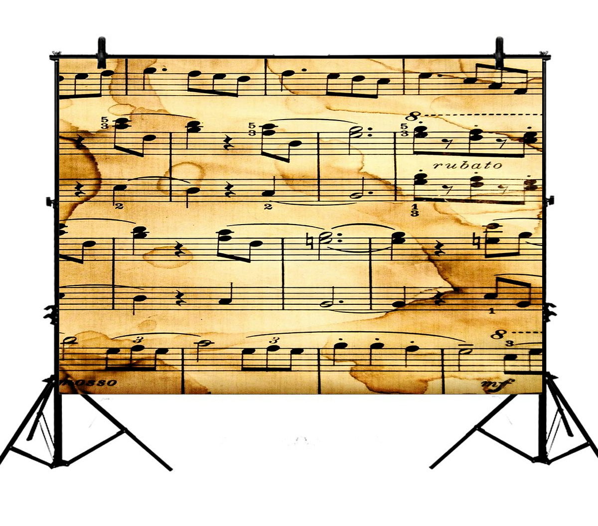 GCKG 7x5ft Music Notes Polyester Photography Backdrop Studio Photo ...