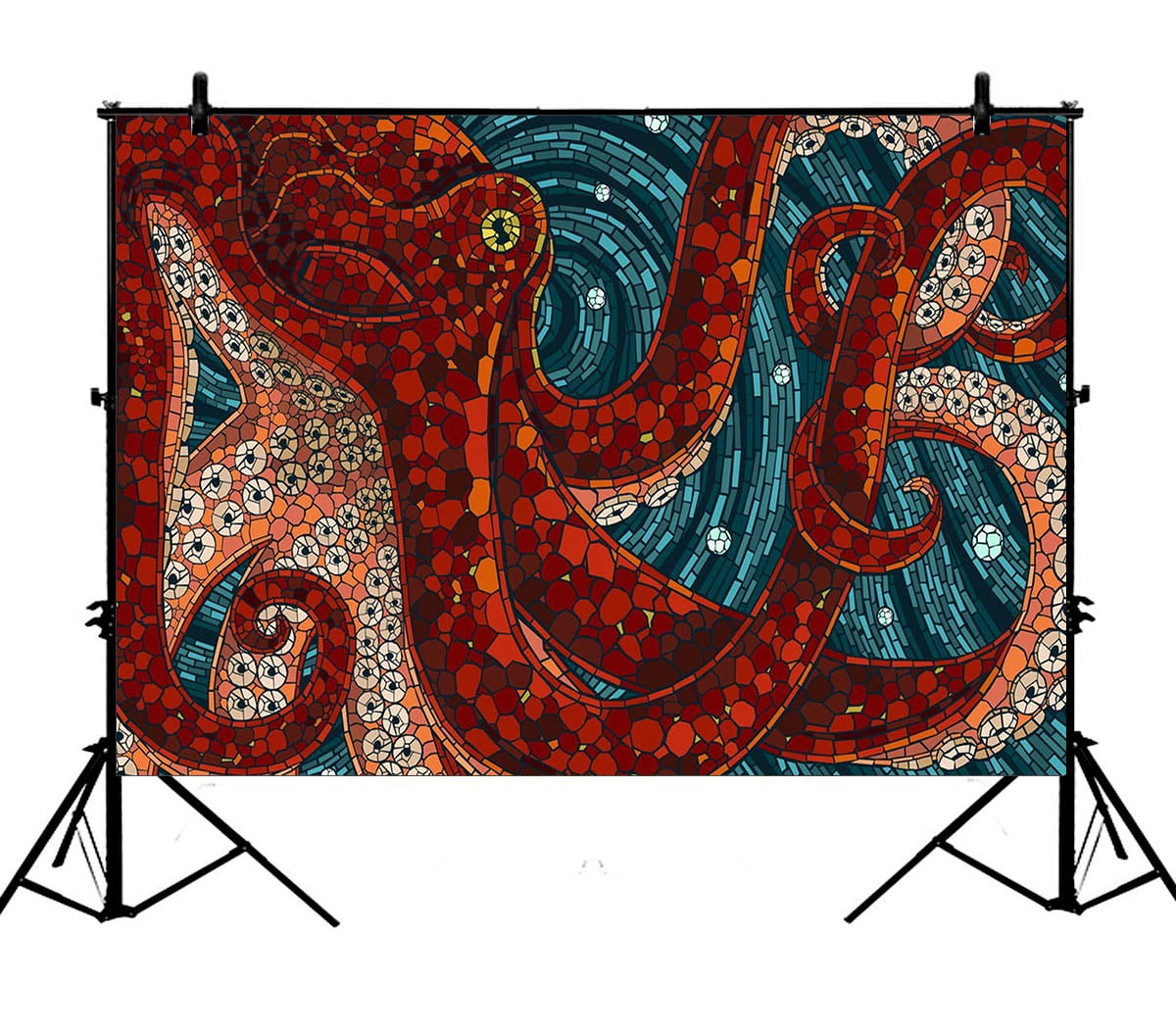 GCKG 7x5ft Ocean Octopus Photography Backdrop,Ocean Octopus Polyester ...