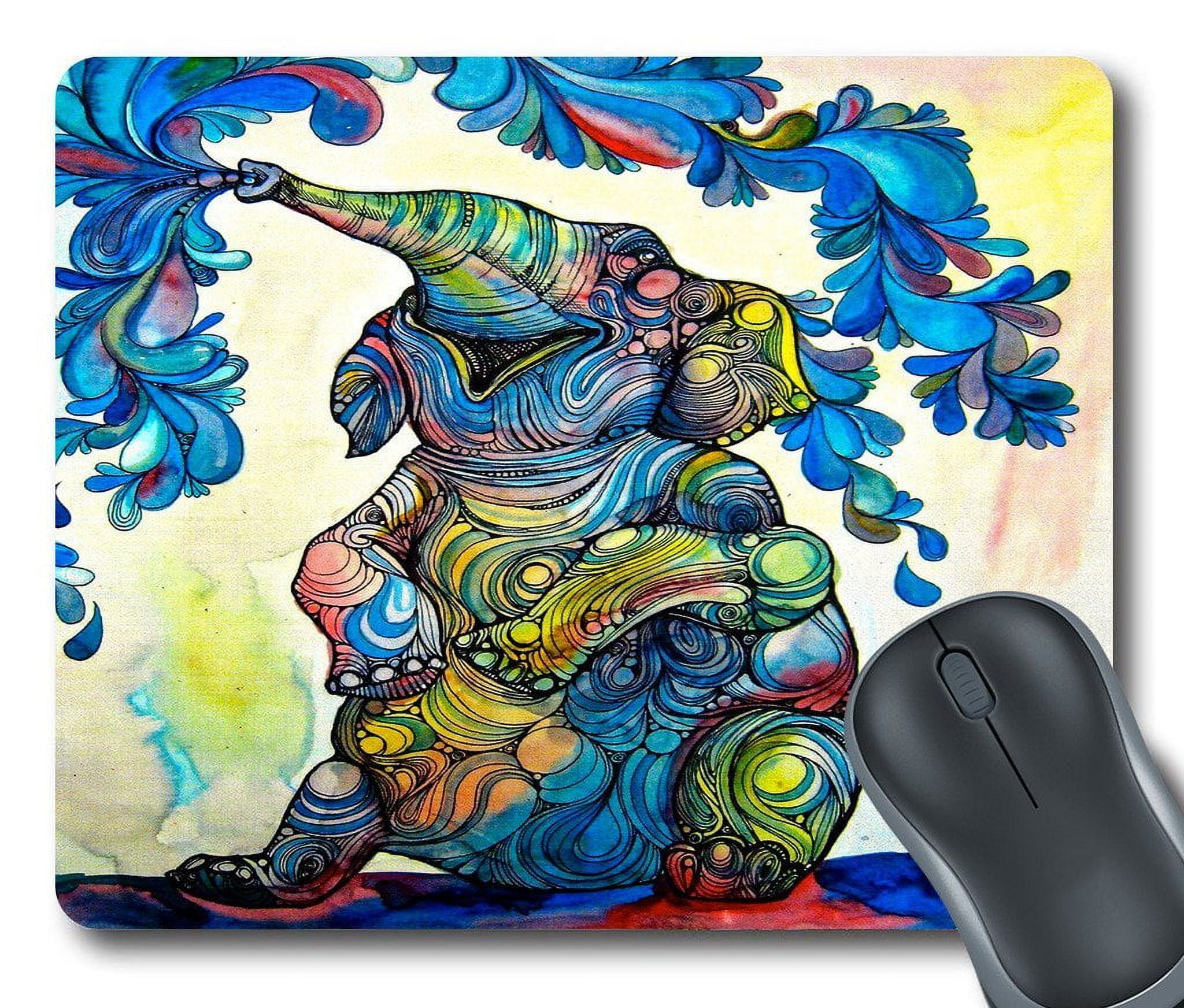GCKG African Elephant Mouse Pad Personalized Unique Rectangle Gaming ...