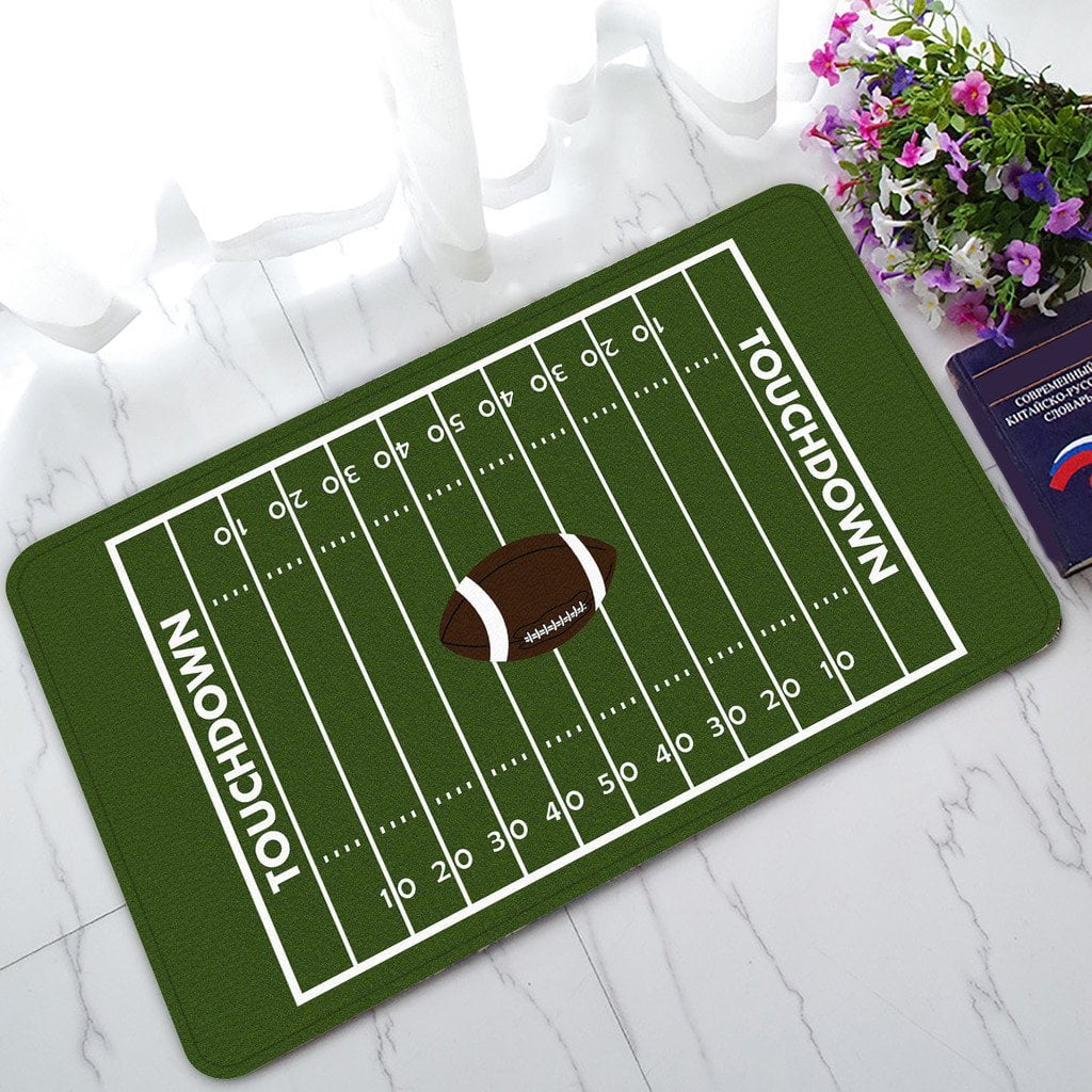 GCKG American Football Field Non-Slip Doormat Indoor/Outdoor/Bathroom ...