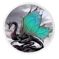 GCKG Ancient Dragon Pattern Round Beach Towel Beach Mats Beach Shawl ...
