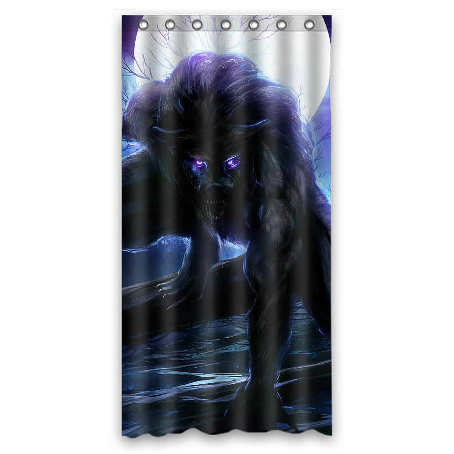 GCKG Angry Werewolf with Night Forest Bathroom Shower Curtain, Shower ...