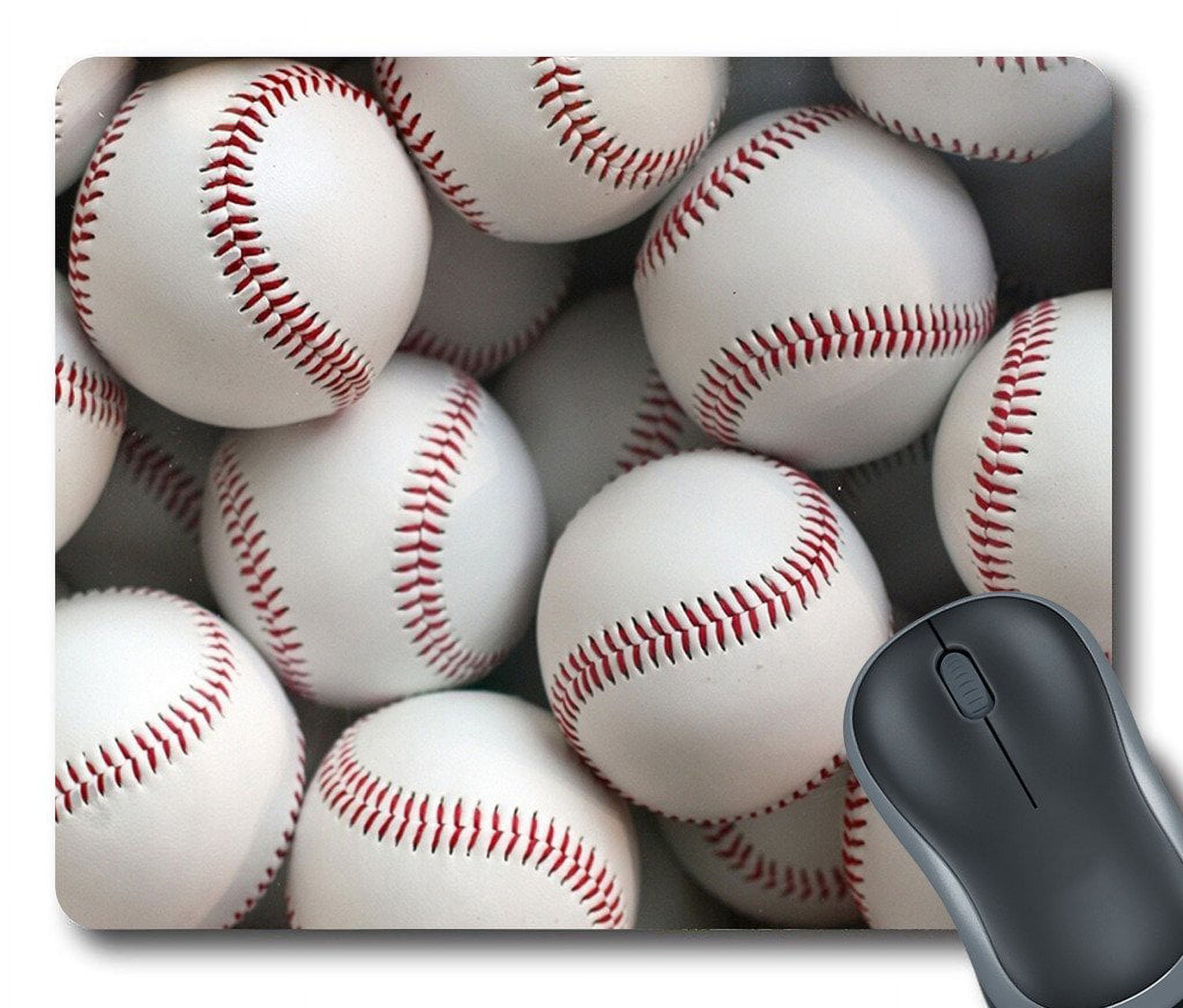 GCKG Baseball Balls Mouse Pad Personalized Unique Rectangle Gaming ...