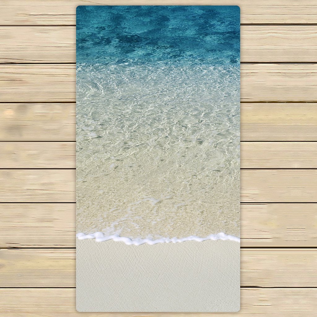 GCKG Beach Clear Sea Sand Ocean Hand Towel,Spa Towel,Beach Bath Towels ...