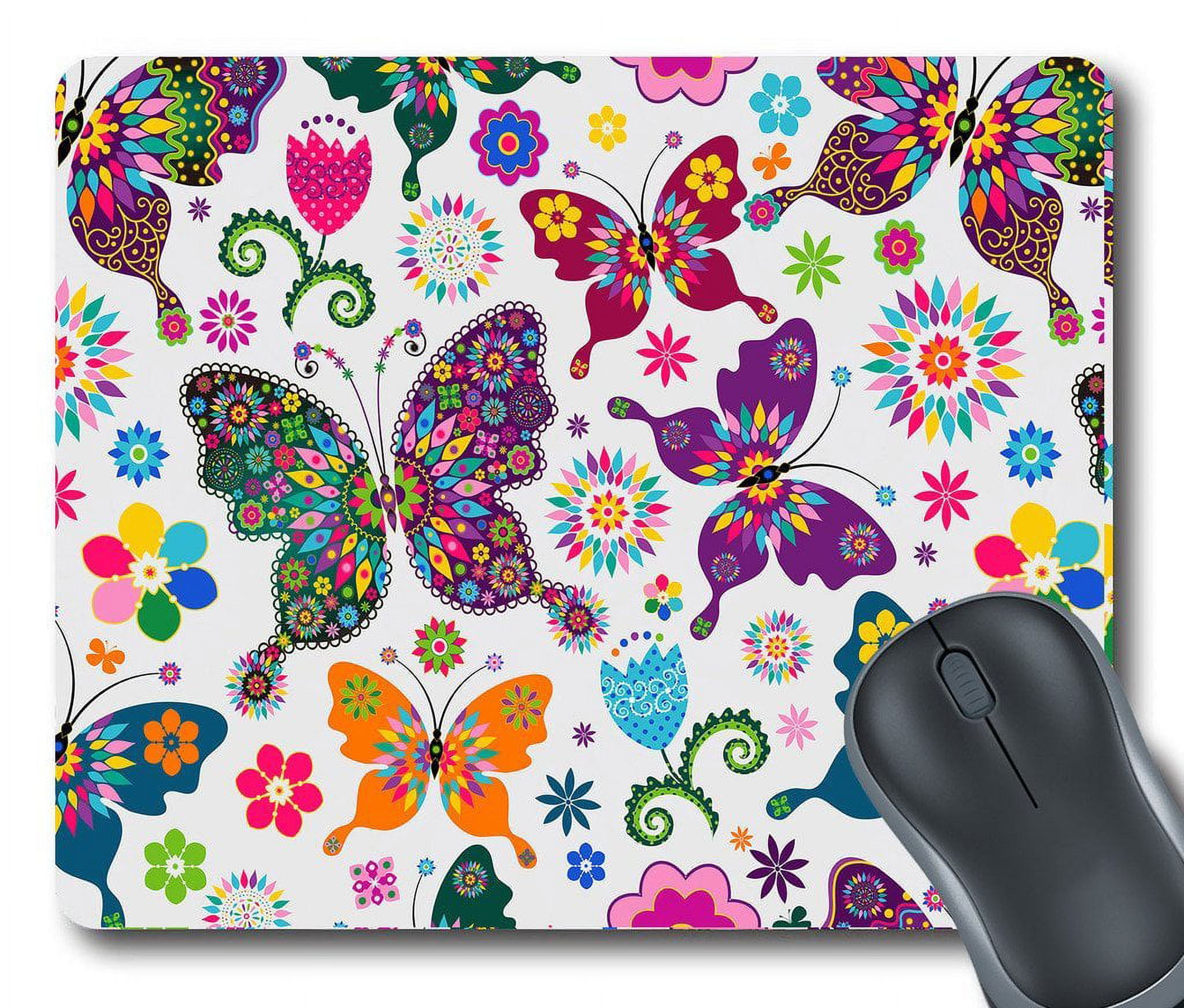 GCKG Beatiful Flying Butterflies Mouse Pad Personalized Unique ...