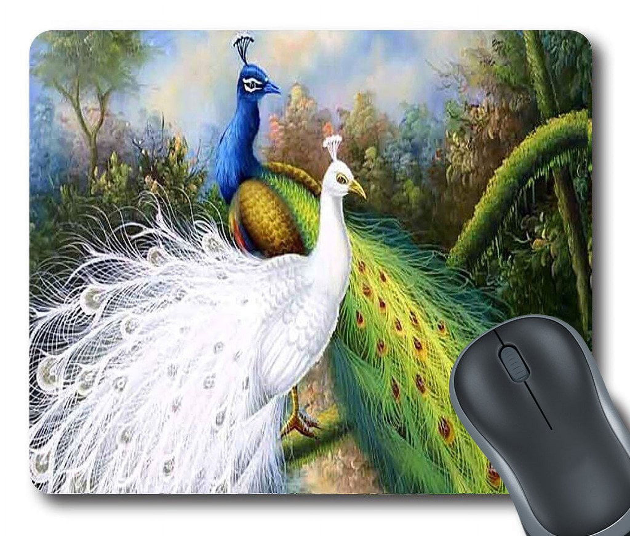 GCKG Beautiful Peacock Mouse Pad Personalized Unique Rectangle Gaming ...