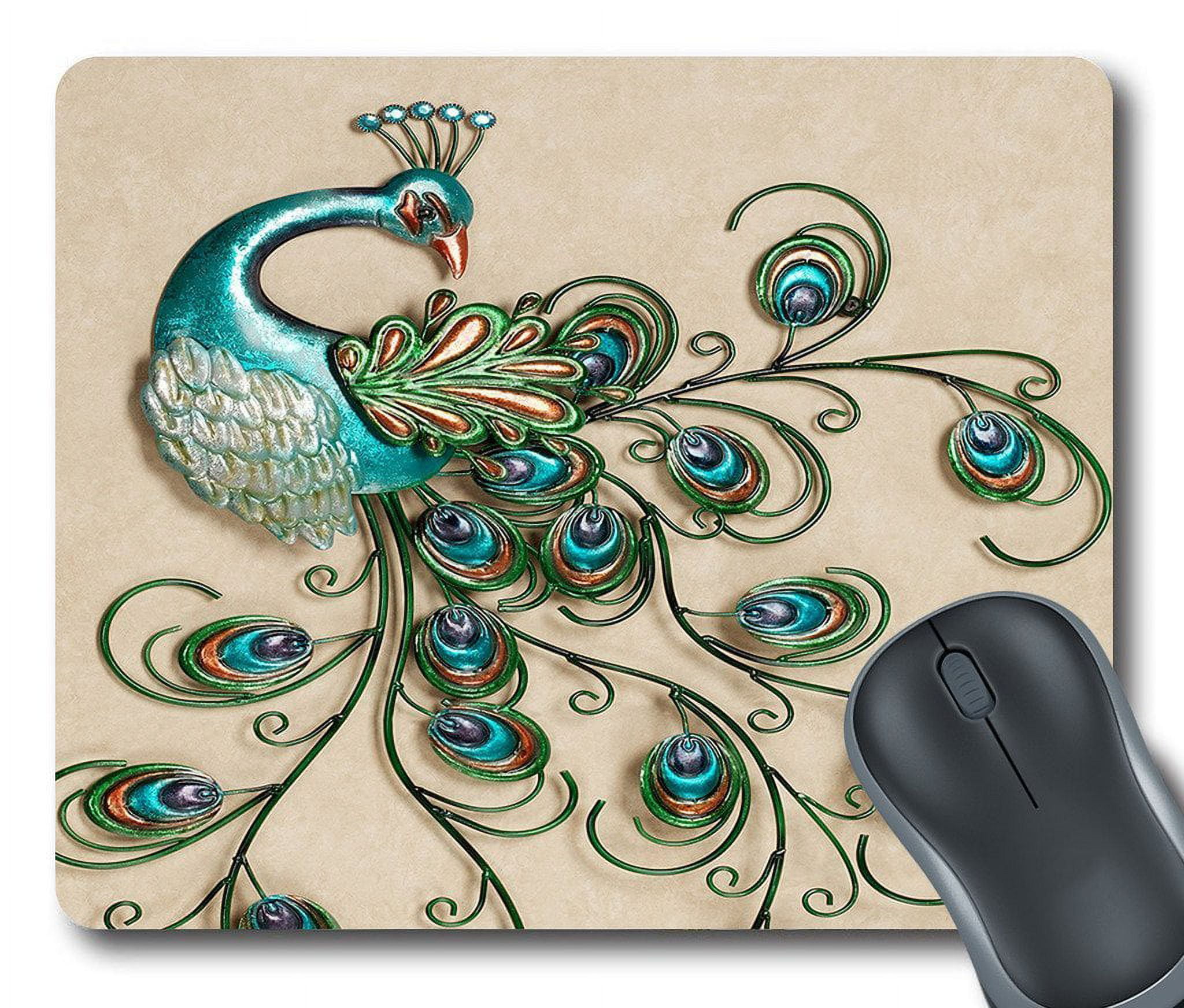 GCKG Beautiful Peacock Popular Peacock Feathers Mouse Pad Personalized ...