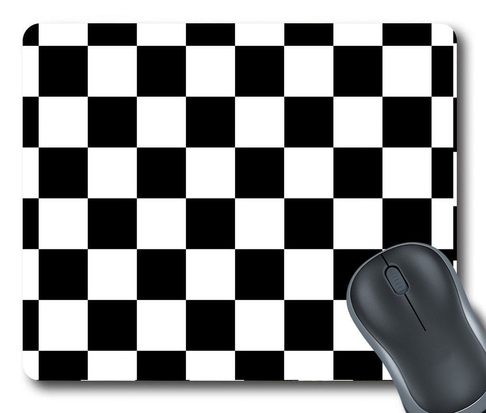 GCKG Black White Checkered Pattern Mouse Pad Personalized Unique ...