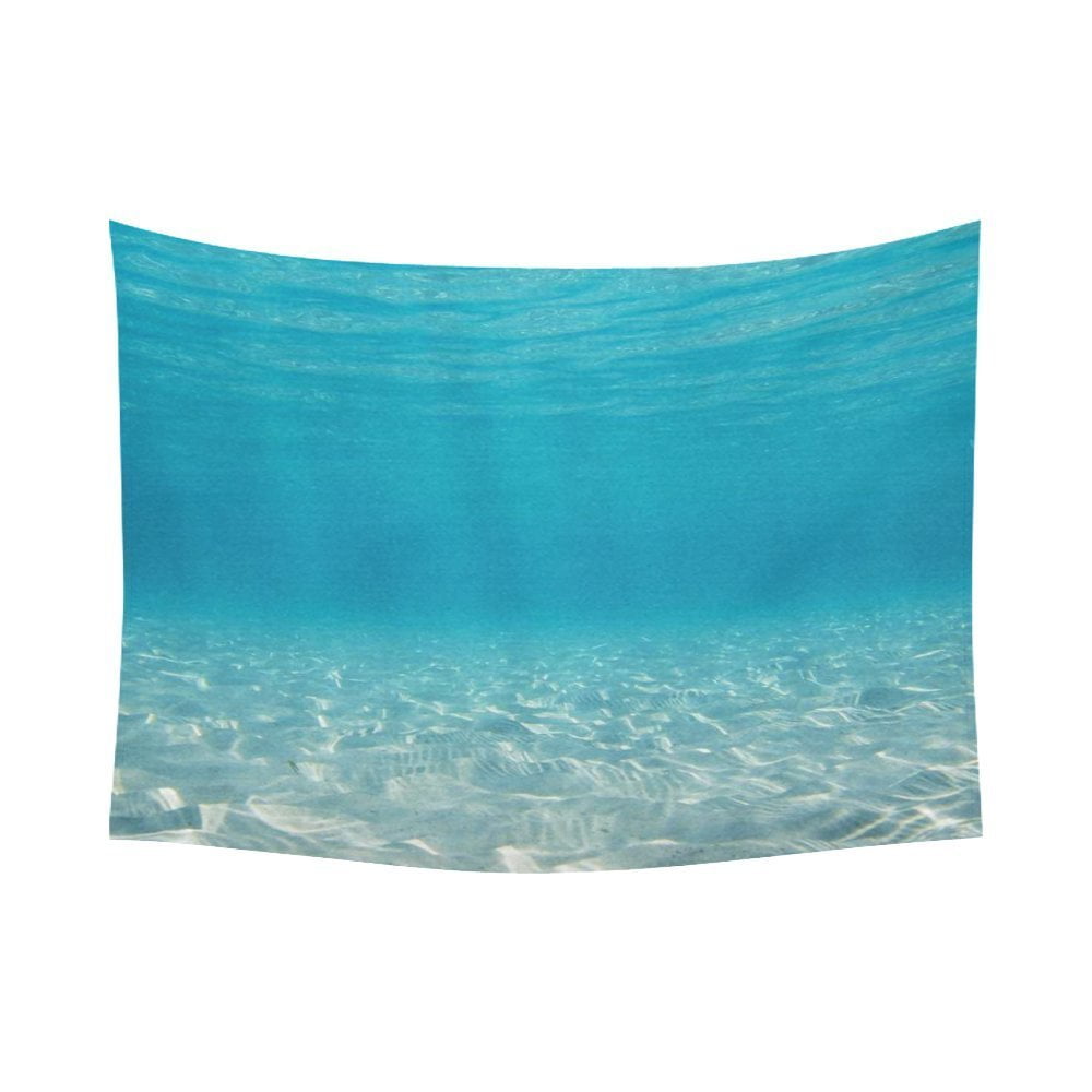 GCKG Blue Deep Ocean Underwater Tapestry Wall Hanging Wave Sunshine ...