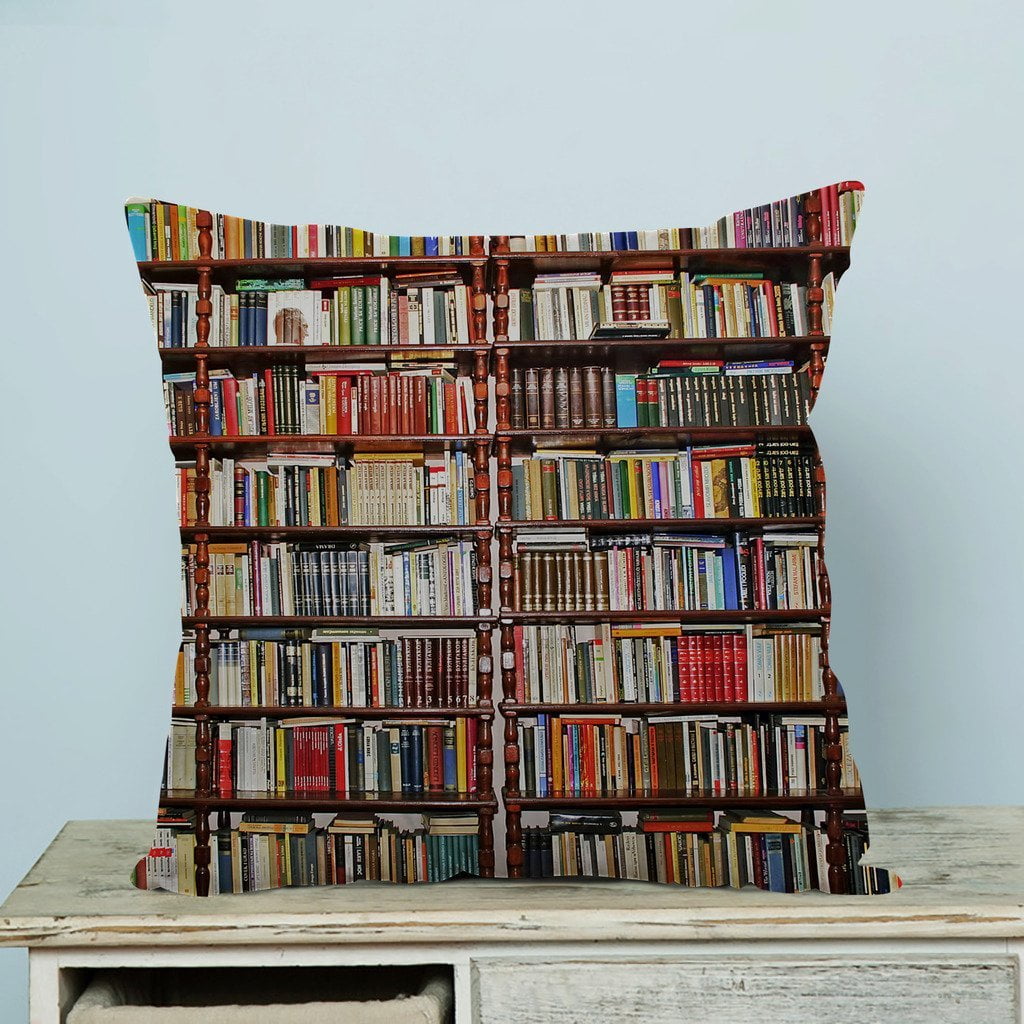 GCKG Bookshelf Library Pillow Case Pillow Cover Pillow Protector Two ...