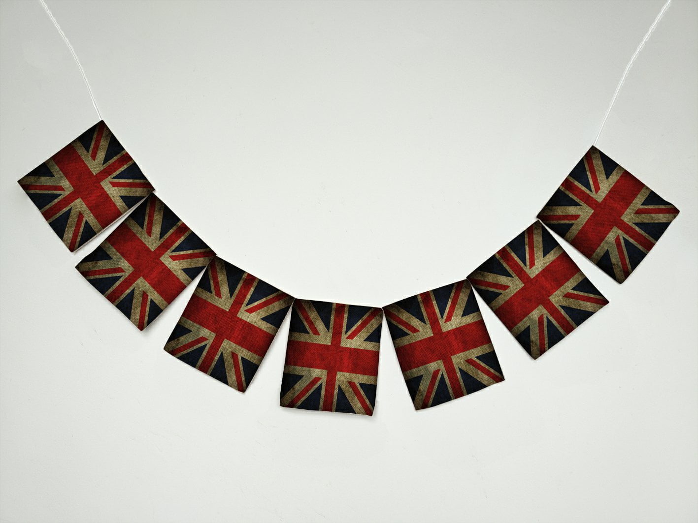 GCKG British Flag Vintage Flag of United Kingdom Banner Bunting Garland ...