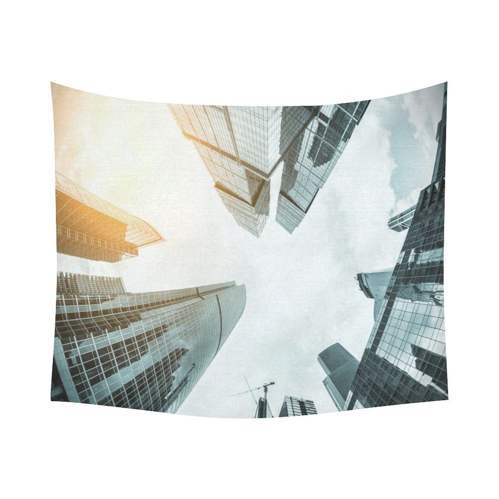 GCKG Building Top Skyscrapers Sunset Cityscape Tapestry Horizontal Wall ...