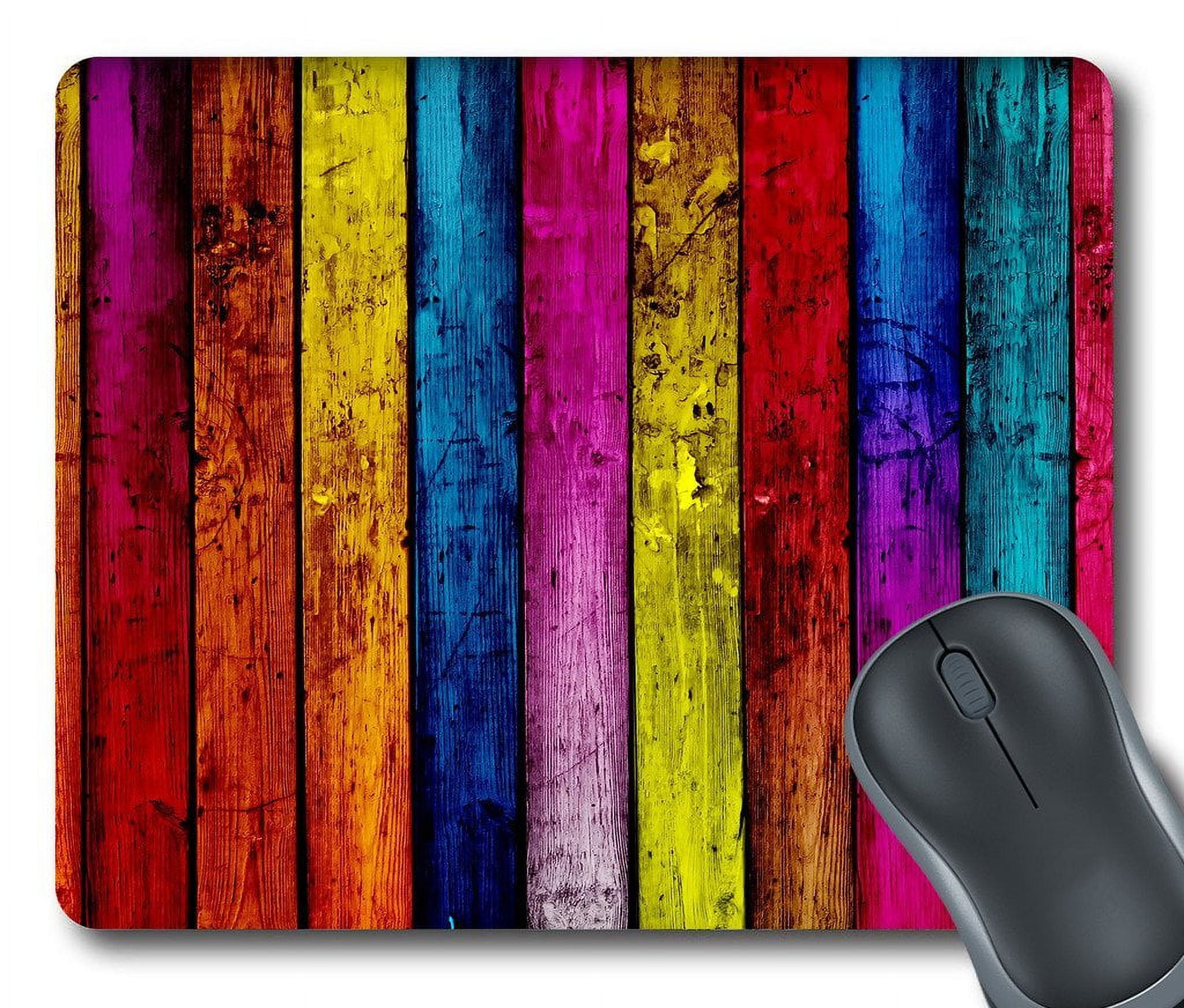 GCKG Classic Retro Colorful Wood Stripes Mouse Pad Personalized Unique ...