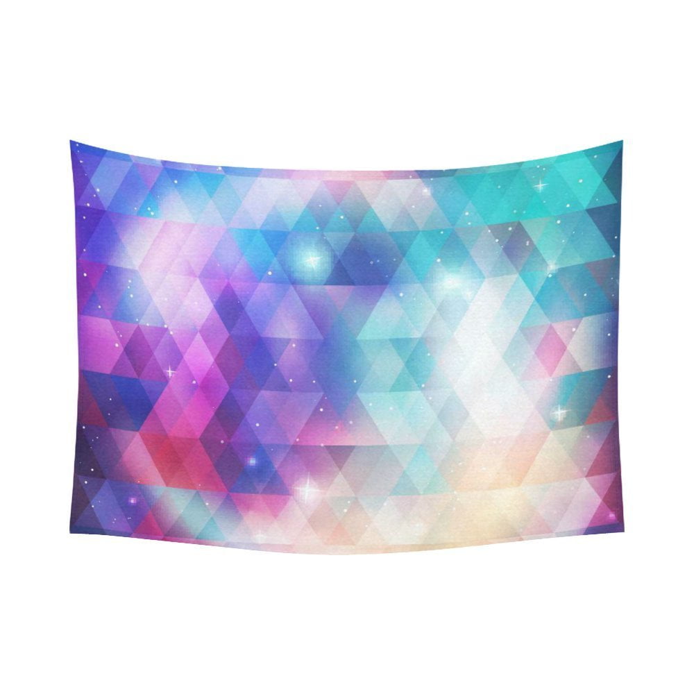 GCKG Colorful Galaxy Sacred Geometry Tapestry Horizontal Wall Hanging ...