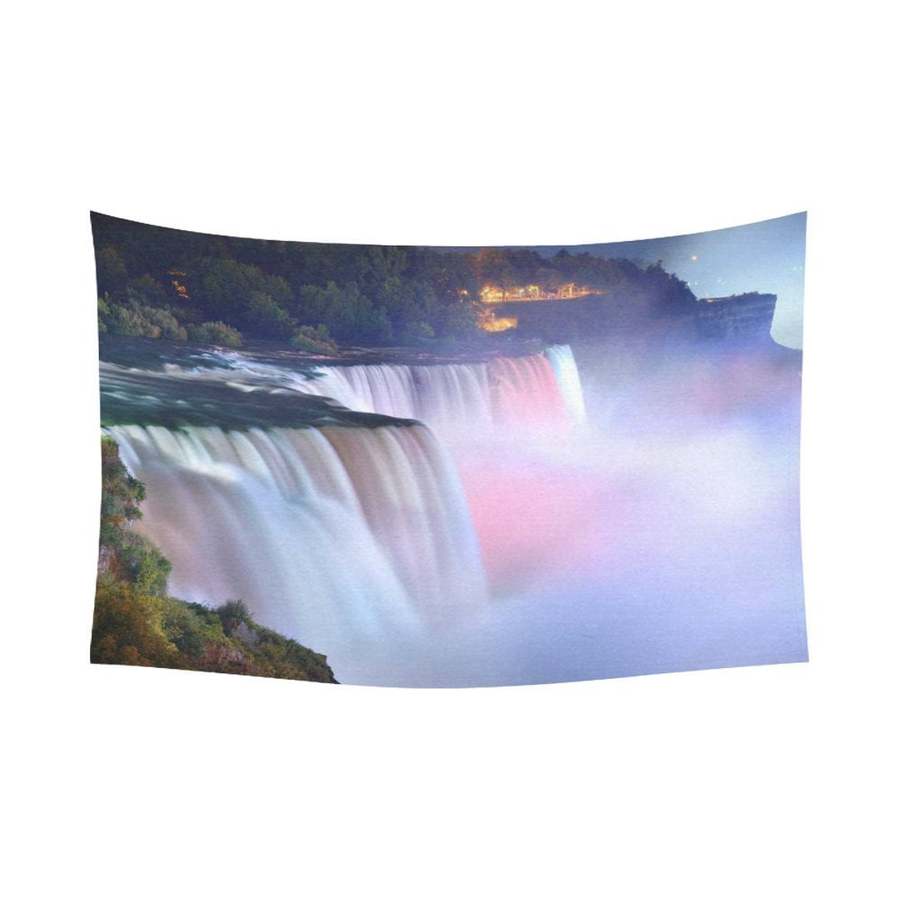 GCKG Colorful Rainbow Niagara Stream Waterfall Tapestry Wall Hanging ...