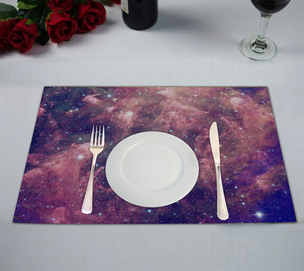 GCKG Cosmos Cosmic Background Placemat, Stars of a Planet and Galaxy in ...