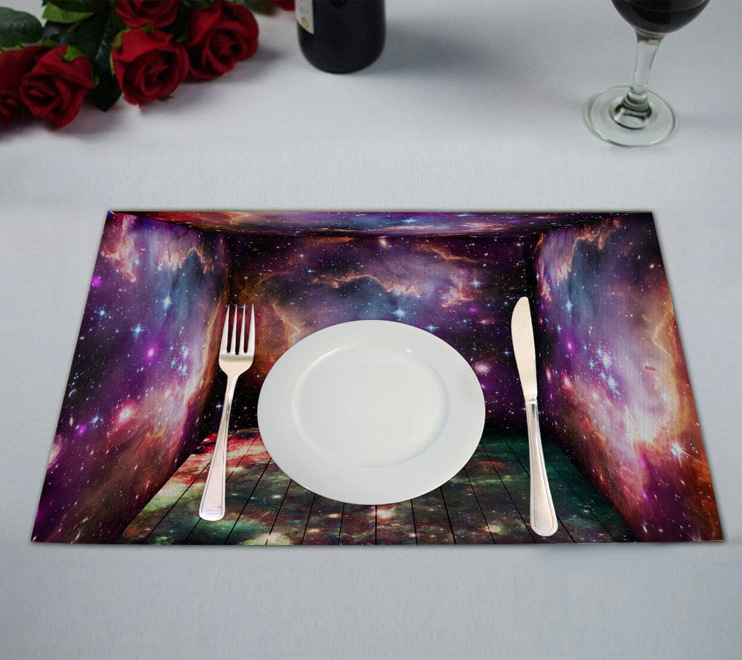 GCKG Cosmos Cosmic Background Placemat, Universe Galaxy Space Nebula ...