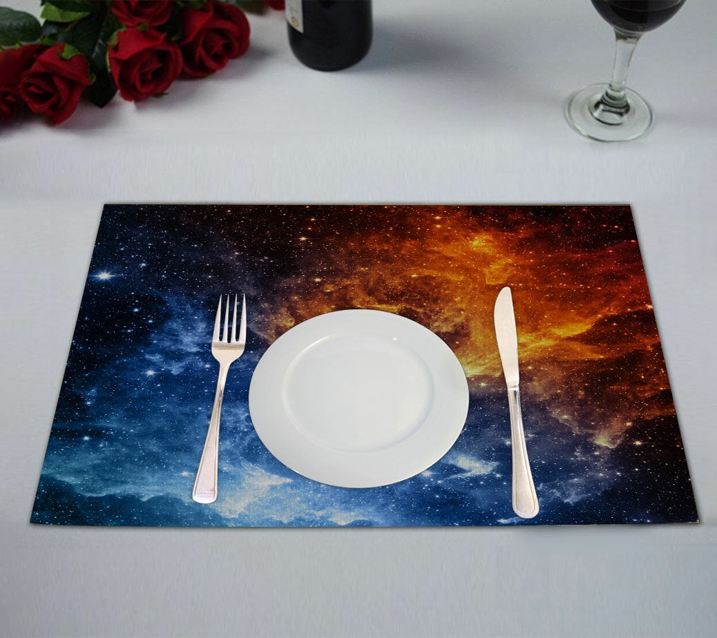 GCKG Cosmos Fantasy Placemat, Universe Space Galaxy Nebula Infinity ...