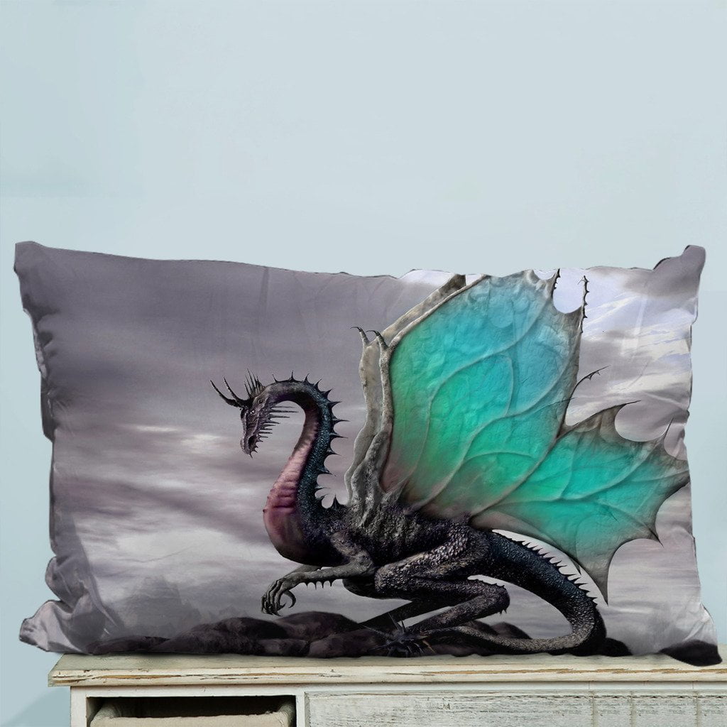 GCKG Creative Dragon Pillow Case Pillow Cover Pillow Protector Two ...