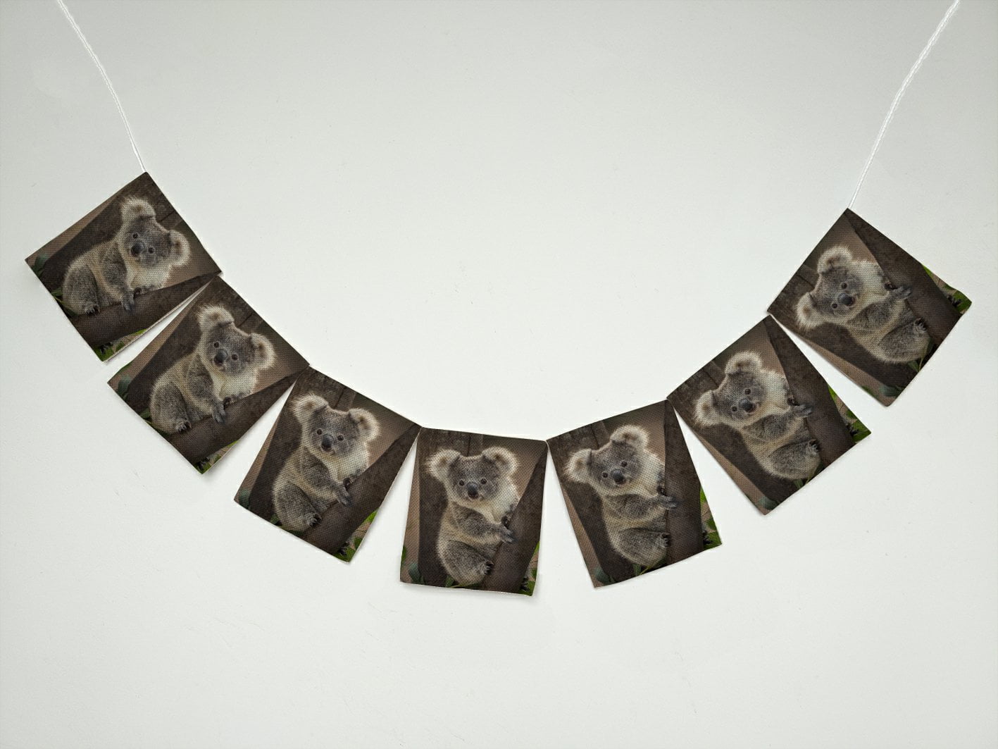 GCKG Cute Koala Bear on the Tree Branch Banner Bunting Garland Flag ...