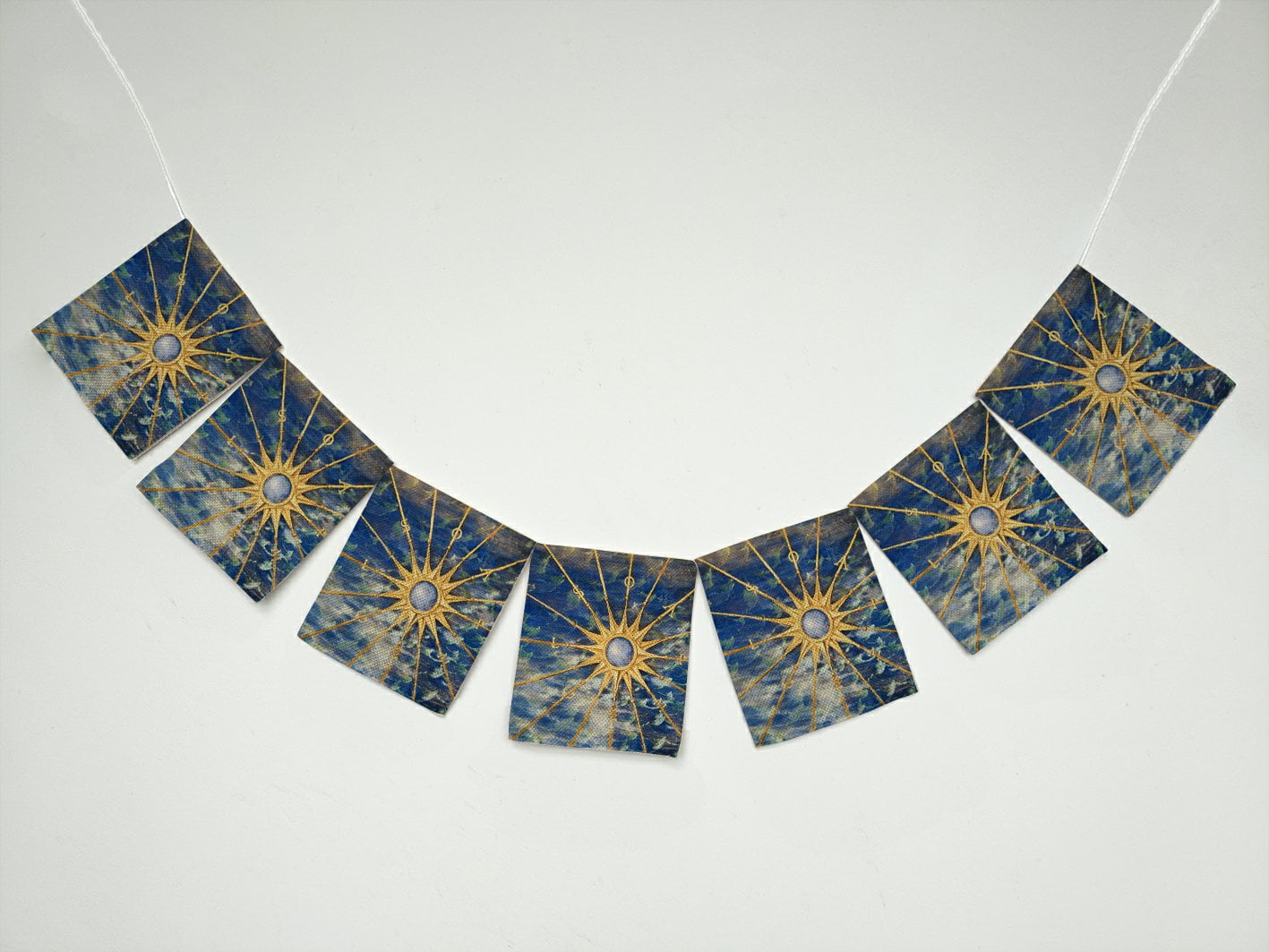 GCKG Earth Map Ancient Map Banner Bunting Garland Flag Sign for Home ...