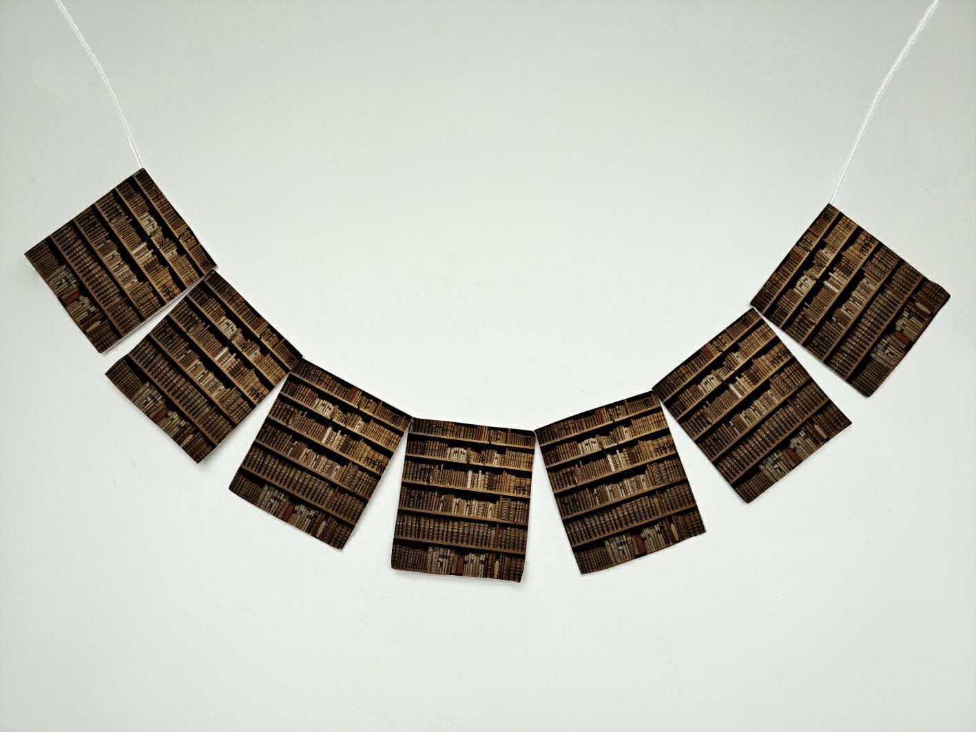 GCKG Educational Old Library Books Bookshelf Banner Bunting Garland ...