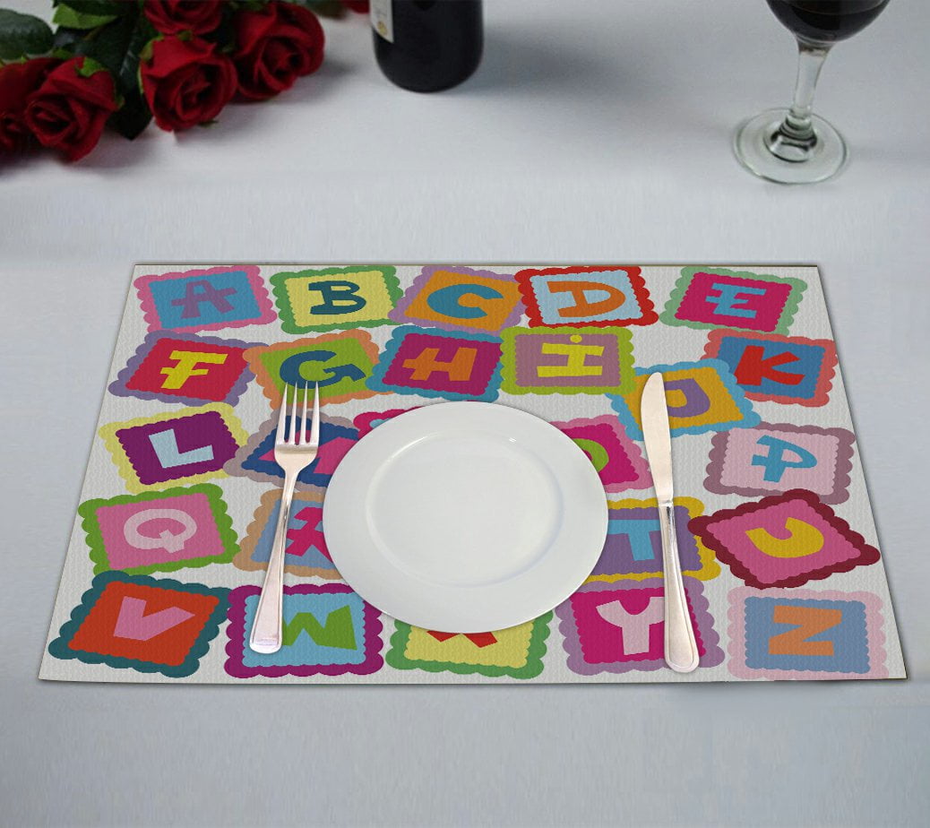 GCKG Educational Placemat, ABC Alphabet Fun Learning Chart Placemat ...