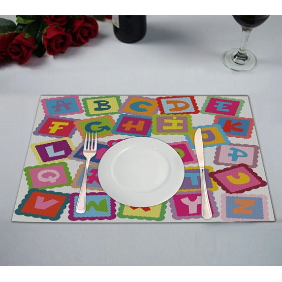 GCKG Educational Placemat, ABC Alphabet Fun Learning Chart Placemat ...