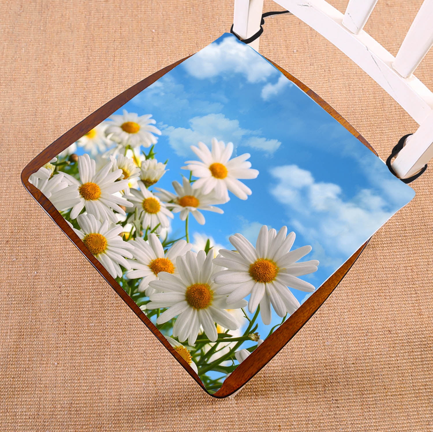 GCKG Elegant Natural Wild White Daisy Flower Field Under The Blue Sky ...