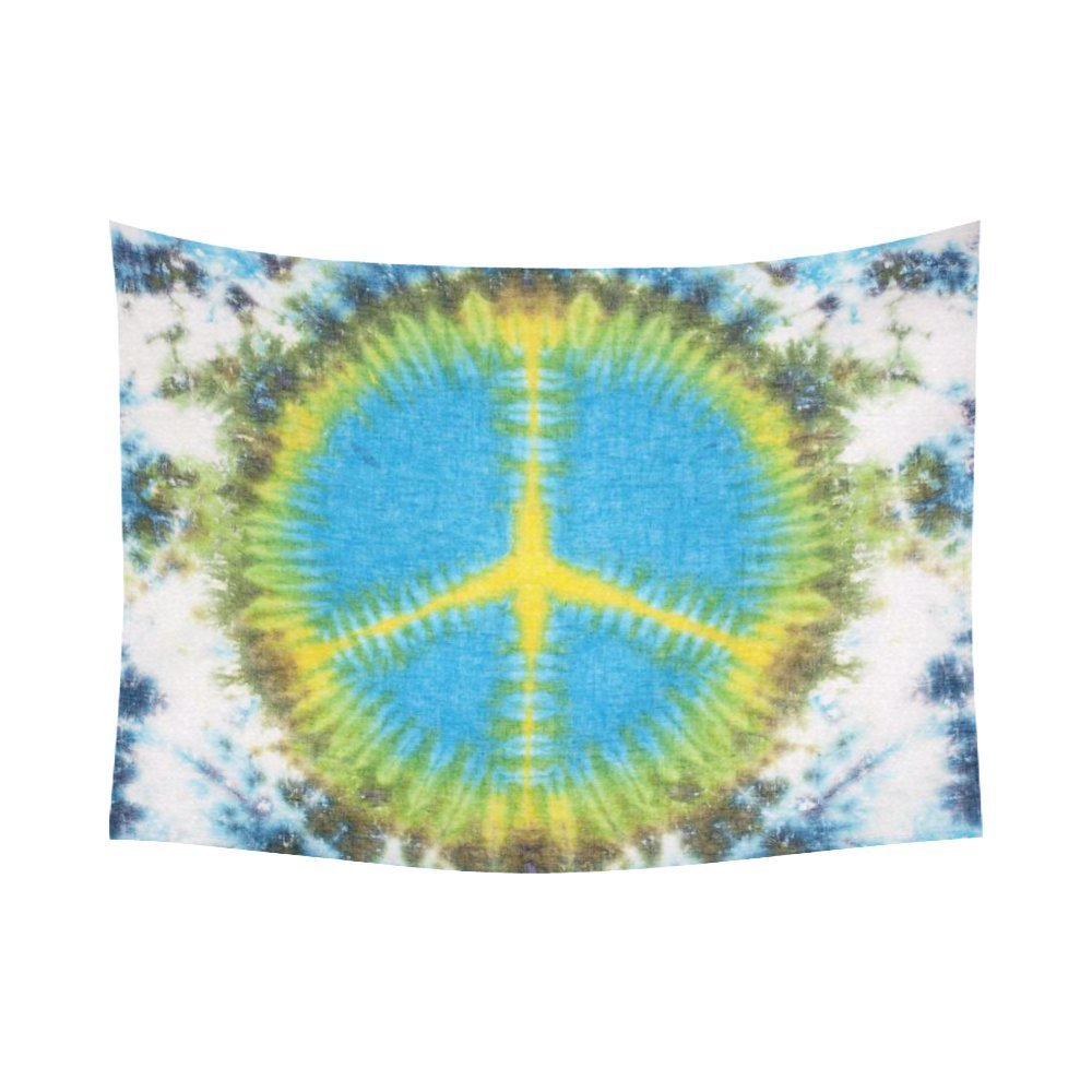 GCKG Fabric Peace Sign Tie Dye Tapestry Wall Hanging Abstract Sign Wall ...