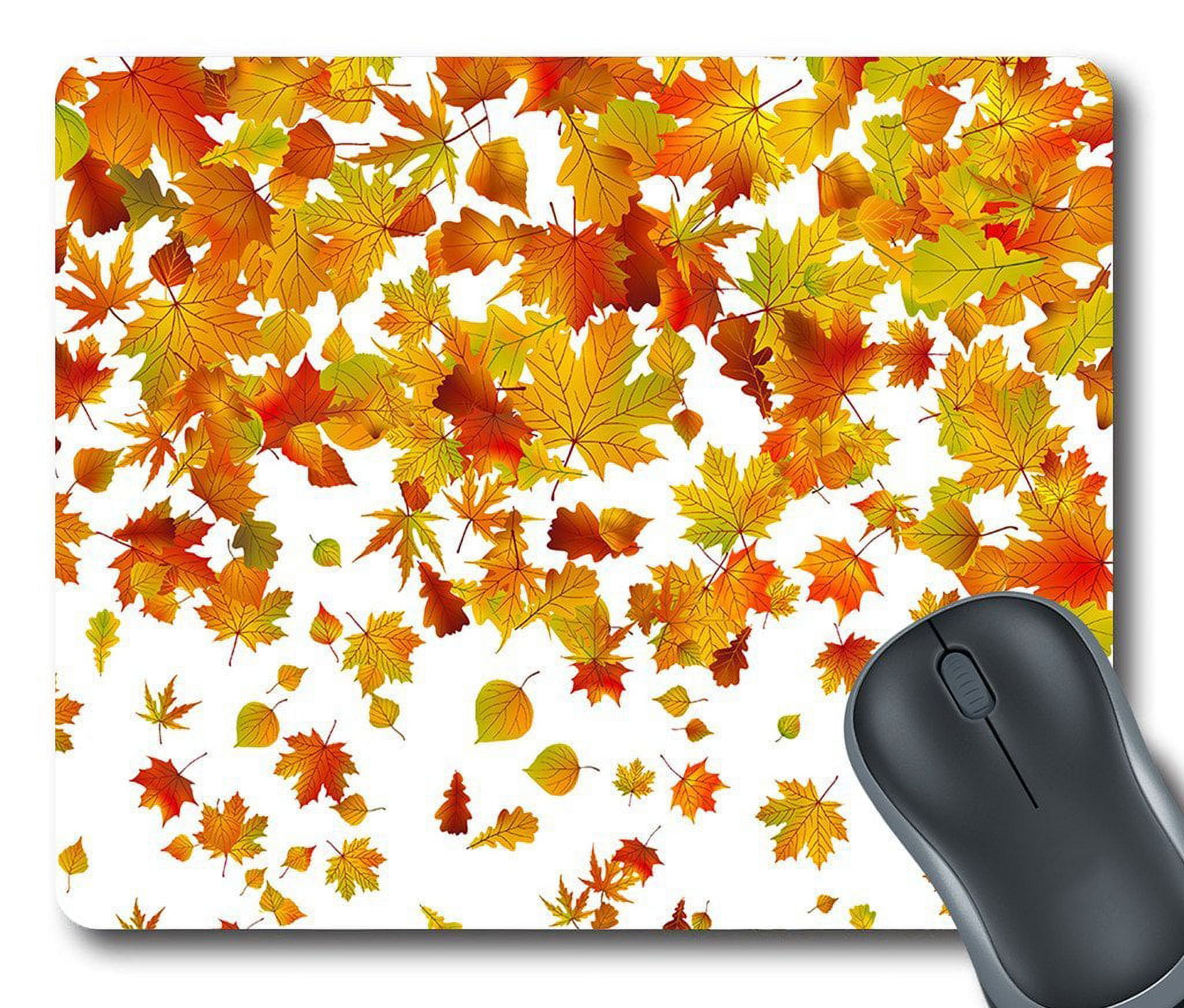 GCKG Falling Maple Leaves Mouse Pad Personalized Unique Rectangle ...
