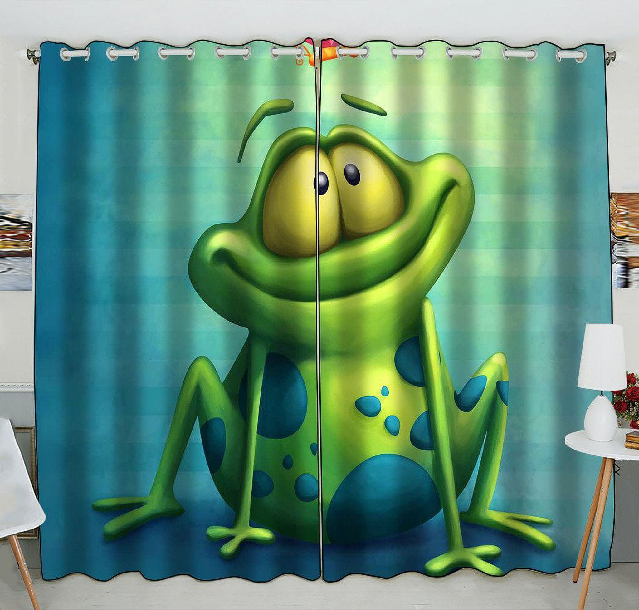 GCKG Frog Blackout Curtains Window treatment Panel Drapes 52(W) x 84(H ...