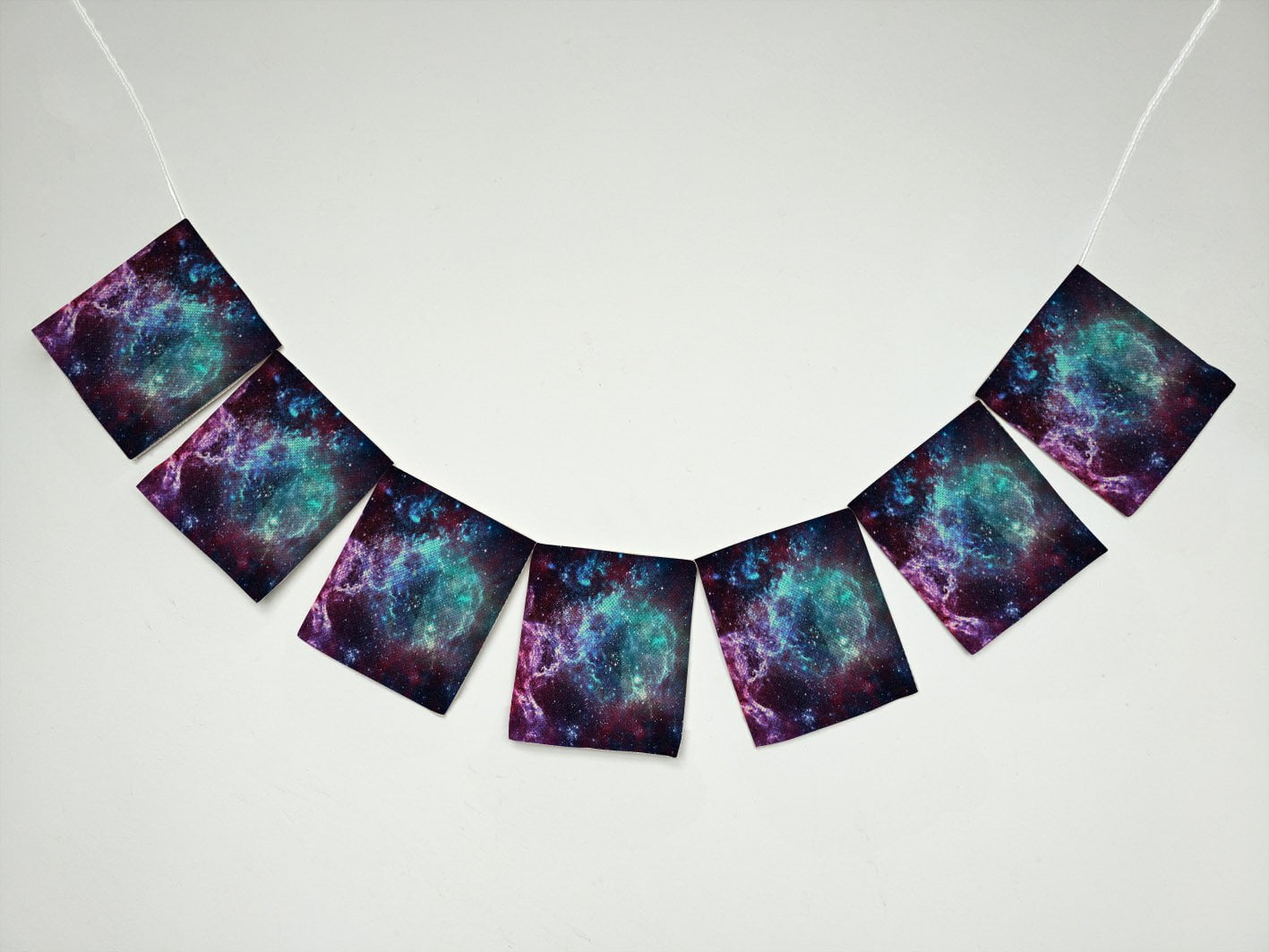 GCKG Galaxy Space Nebula Universe Space Banner Bunting Garland Flag ...