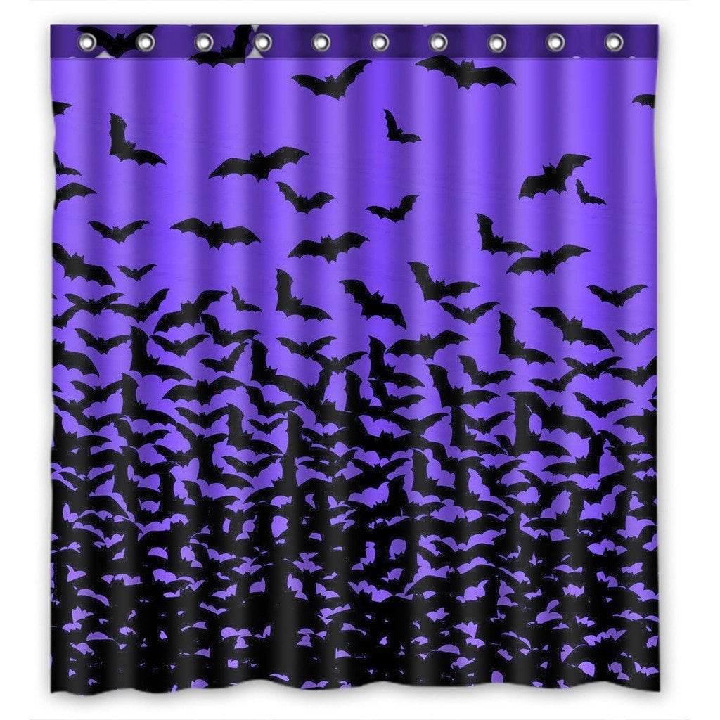 GCKG Halloween Thousands of Bats Waterproof Polyester Shower Curtain ...
