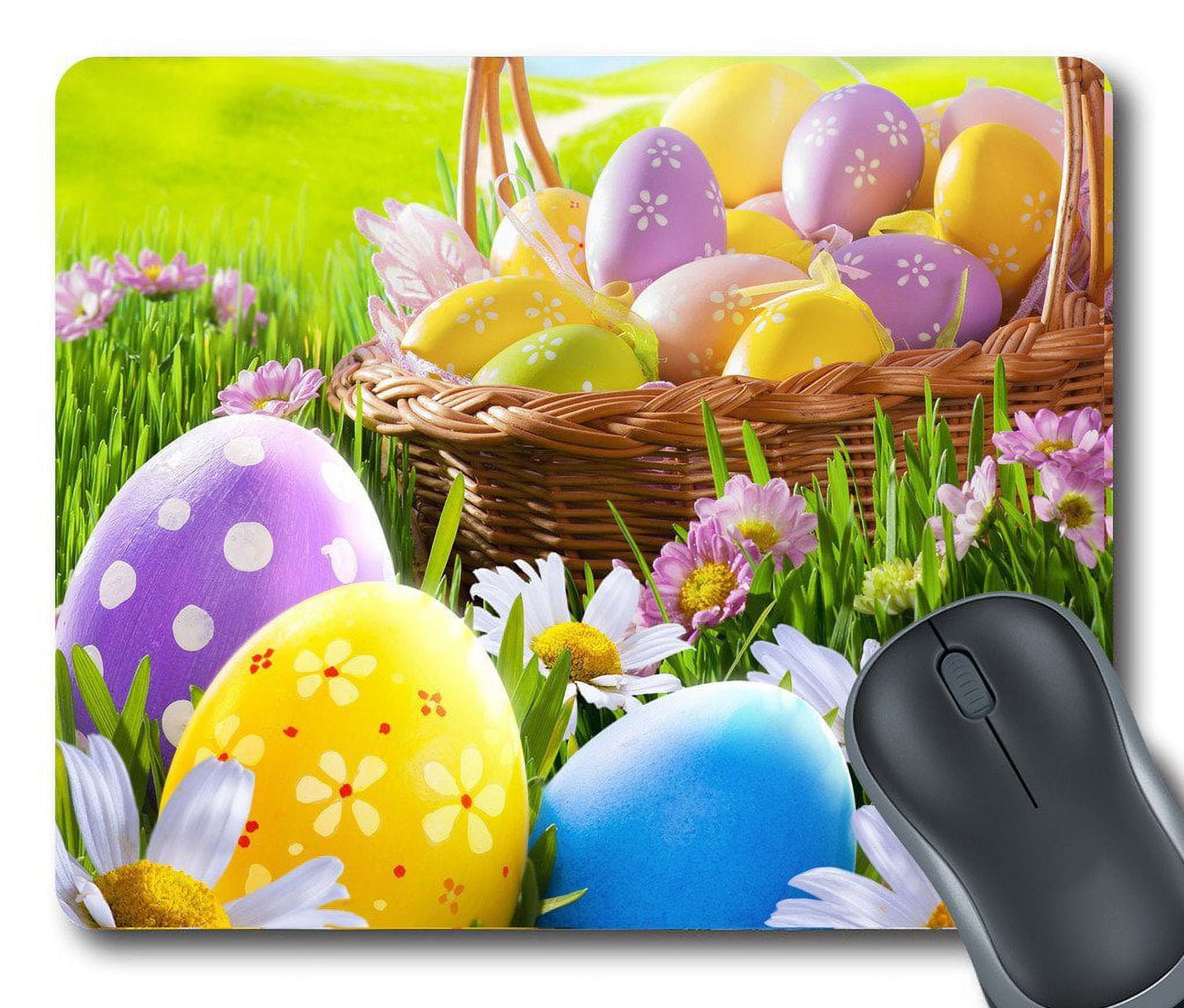 GCKG Happy Easter Mouse Pad Personalized Unique Rectangle Gaming ...