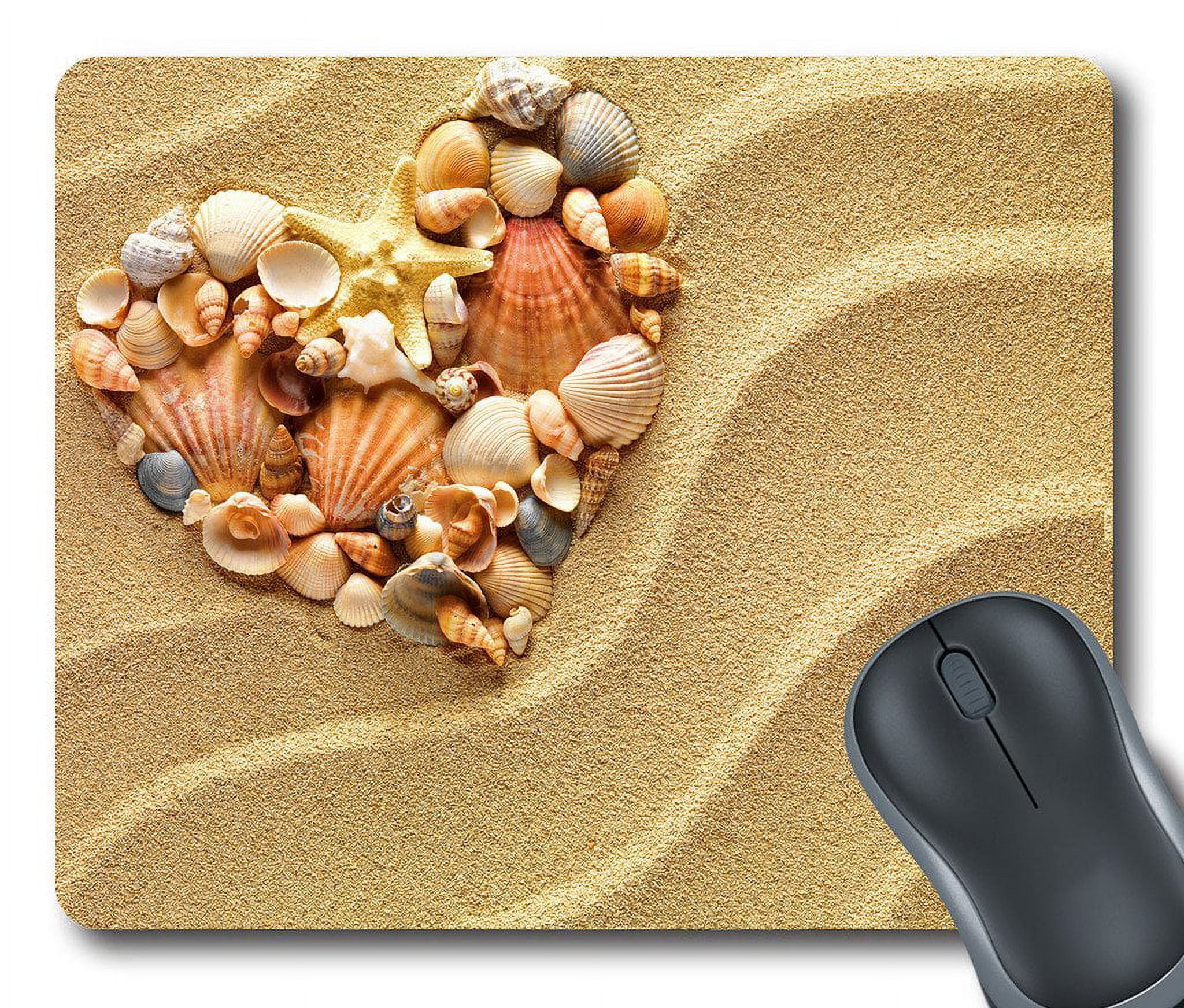 GCKG Love Heart Of Sea Shells Starfish Beach Mouse Pad Personalized ...