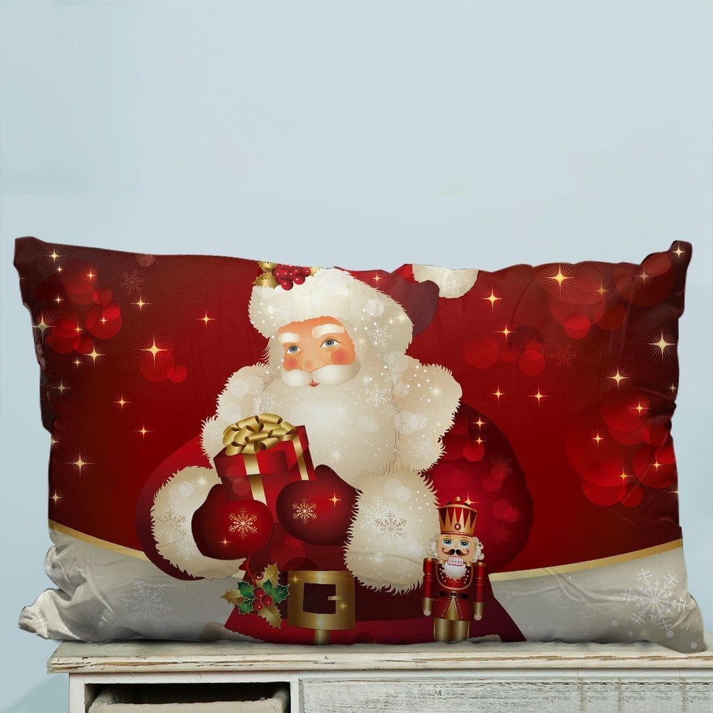 GCKG Merry christmas Dreamlike the Santa Claus Pillow Case Pillow Cover ...
