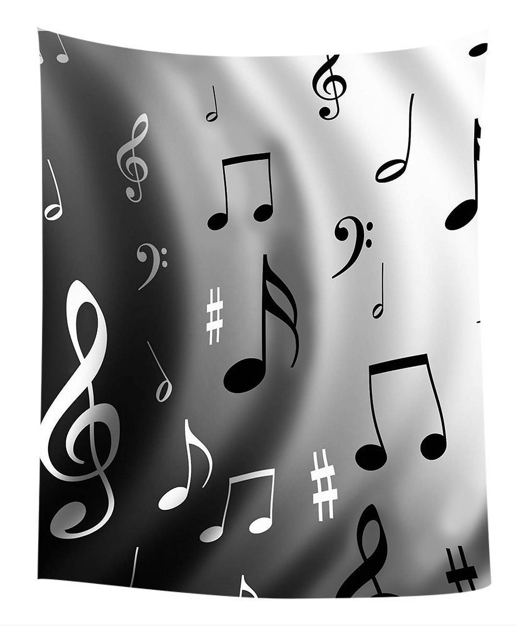 GCKG Music Notes Bedroom Living Room Art Wall Hanging Tapestry Size ...