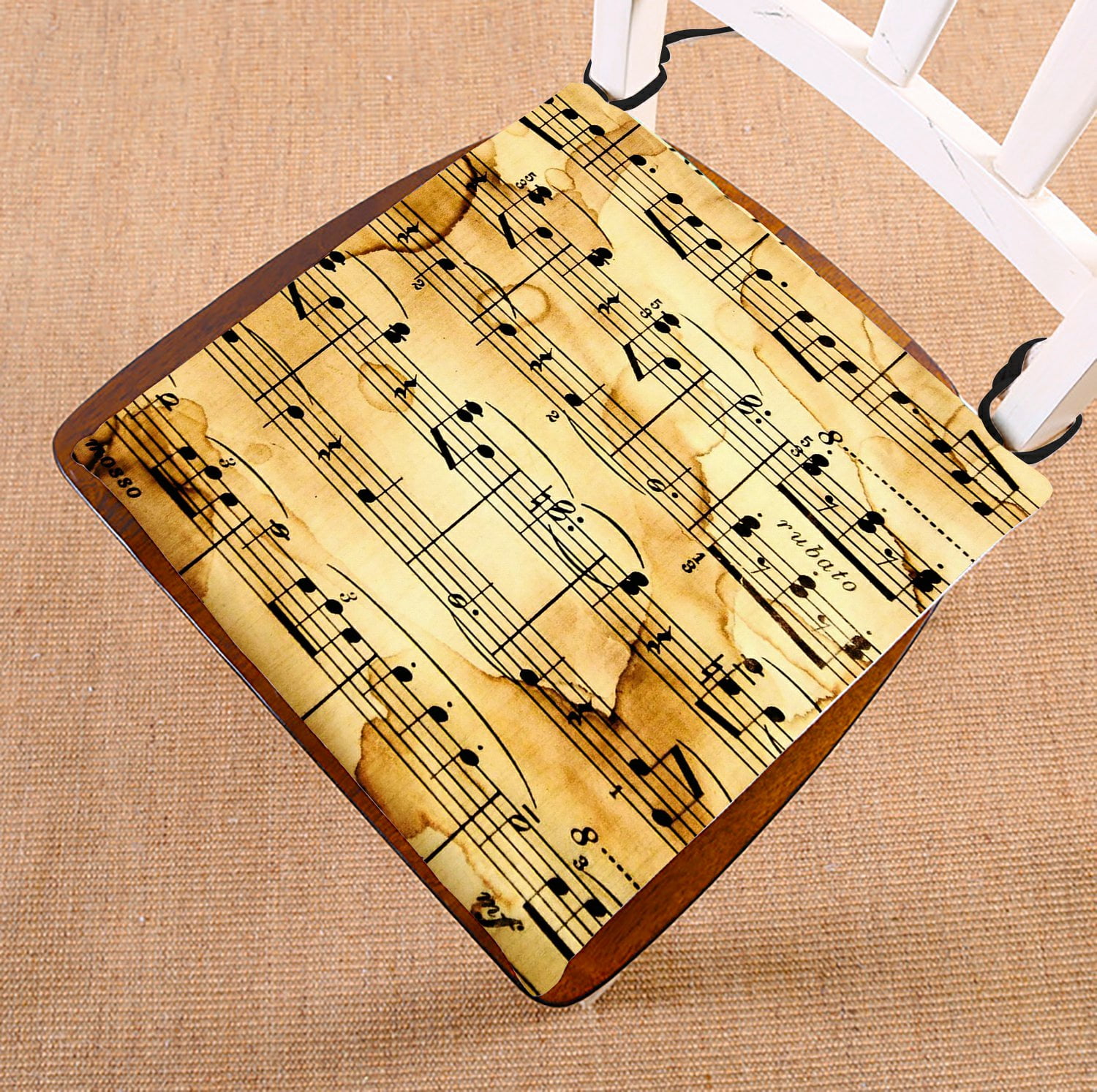GCKG Music Notes Chair Pad Seat Cushion Chair Cushion Floor Cushion ...