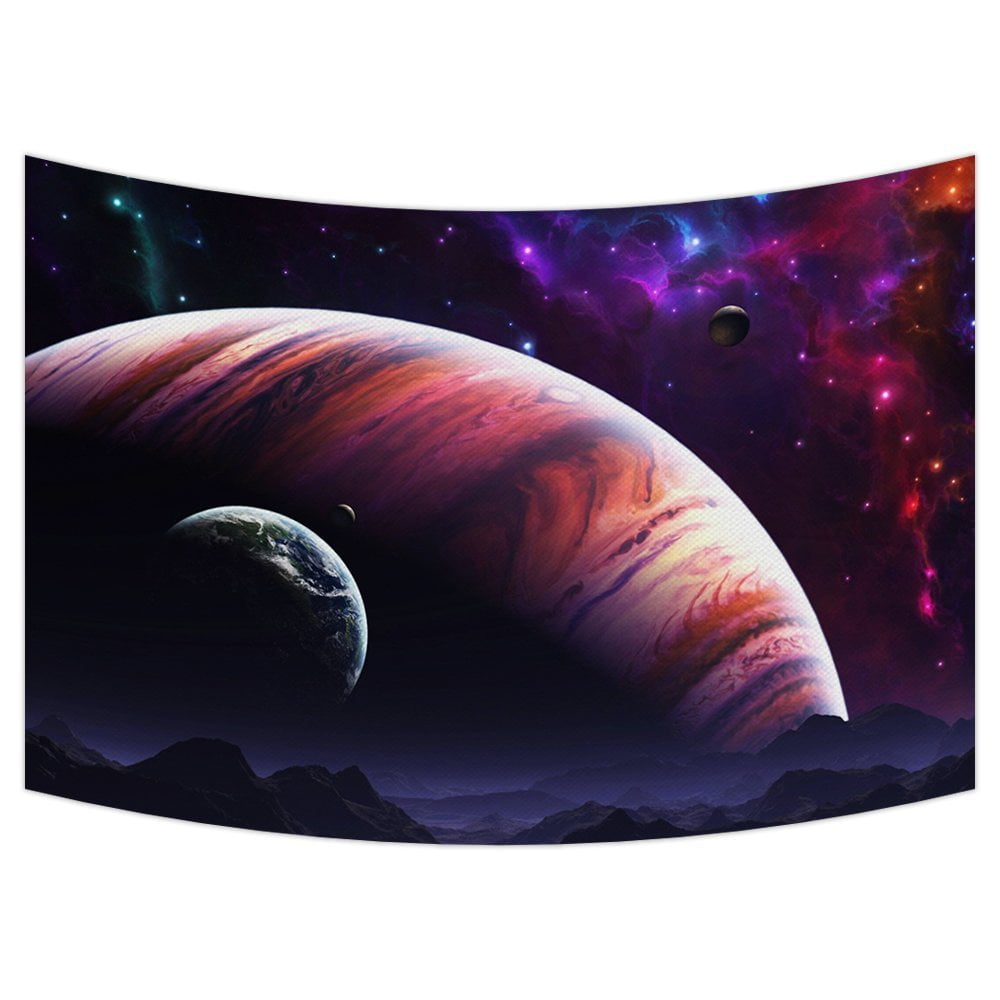 GCKG Nebula Galaxy Moon Space Planet Star Universe Art Tapestry Wall ...