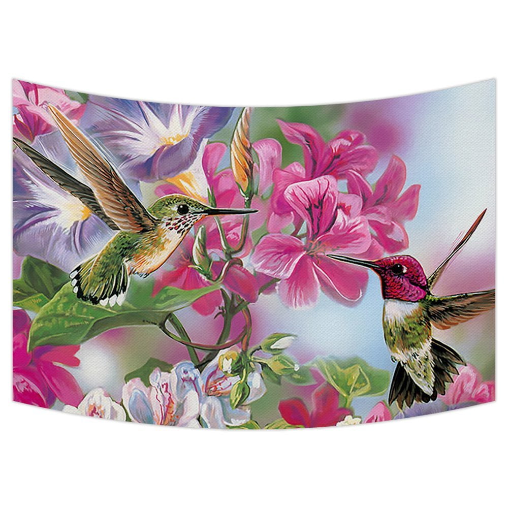 GCKG Novelty Hummingbird Tapestry Wall Hanging,Wall Art, Dorm Decor ...