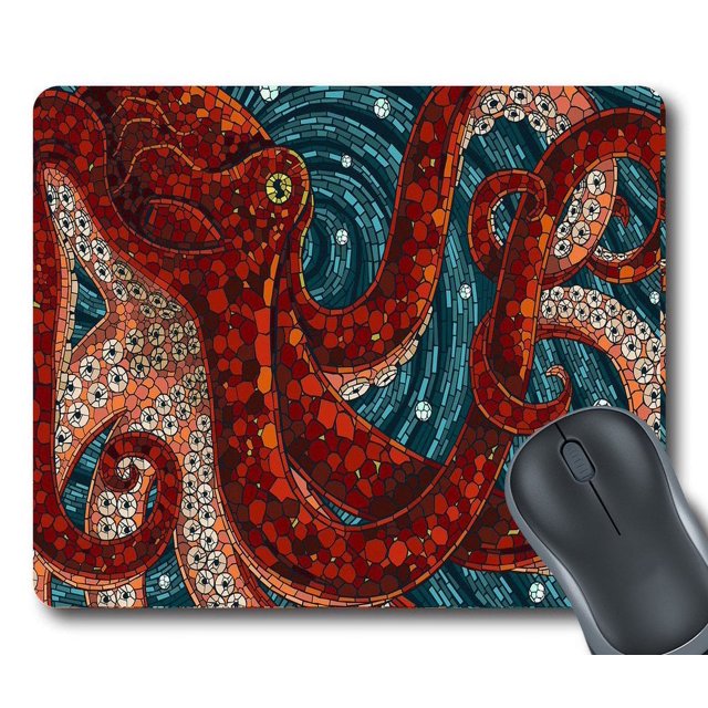 GCKG Ocean Octopus Mouse Pad Personalized Unique Rectangle Gaming ...