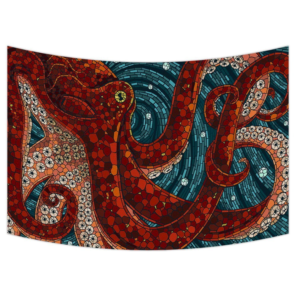 GCKG Ocean Octopus Tapestry,Ocean Octopus Wall Hanging Wall Decor Art ...