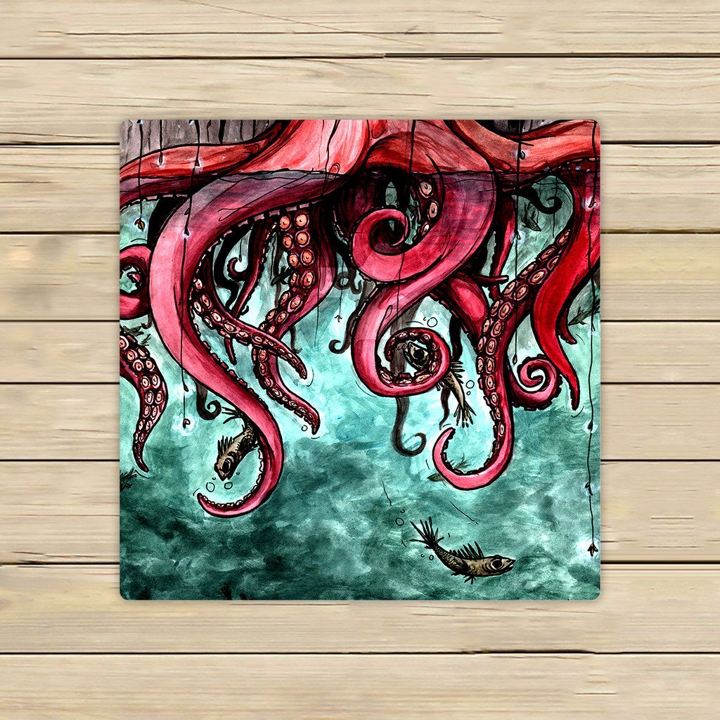 GCKG Octopus Towels,Unique Octopus Abstract Art Beach Bath Towels ...