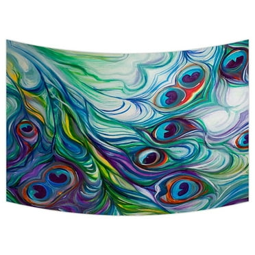 GCKG Peacock Tapestry,Peacock Wall Hanging Wall Decor Art for Living ...