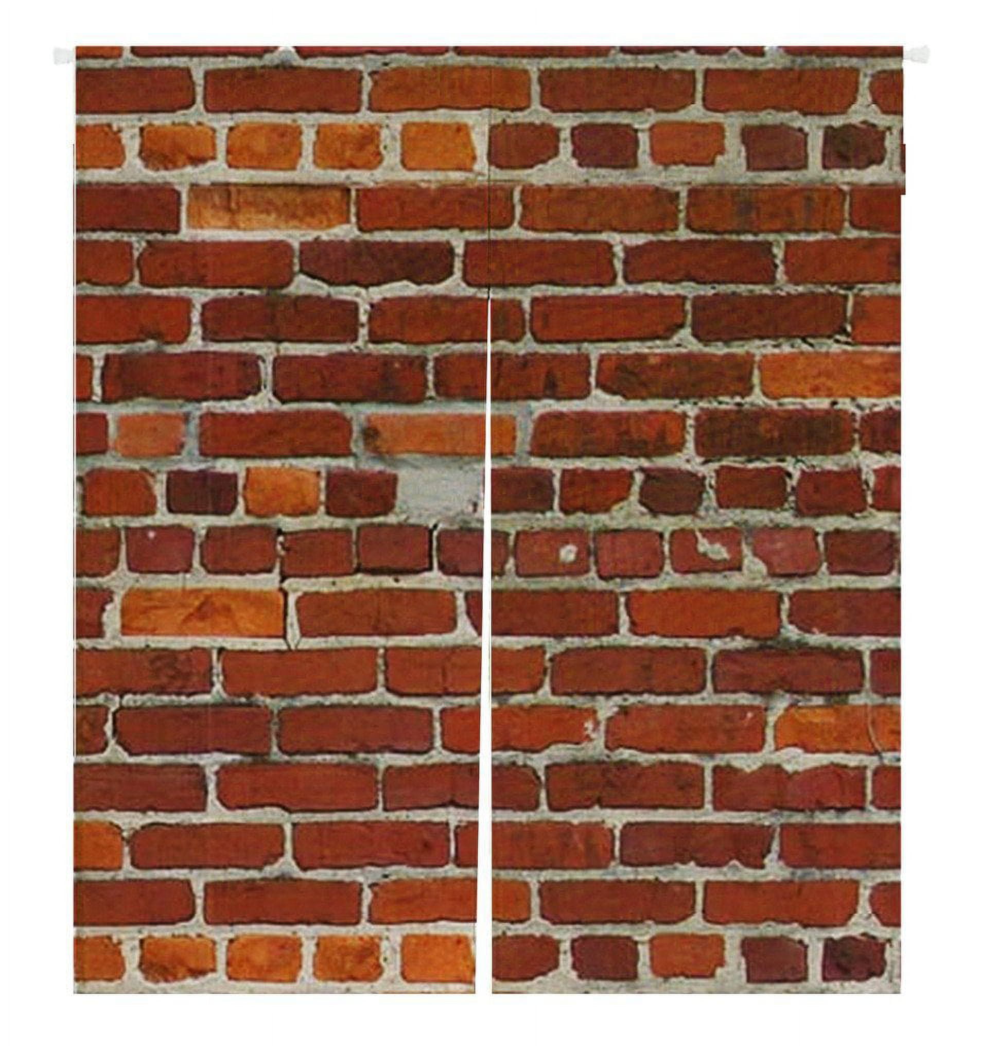 GCKG Red Brick Texture Japanese Noren Curtain,Red Brick Texture Doorway ...