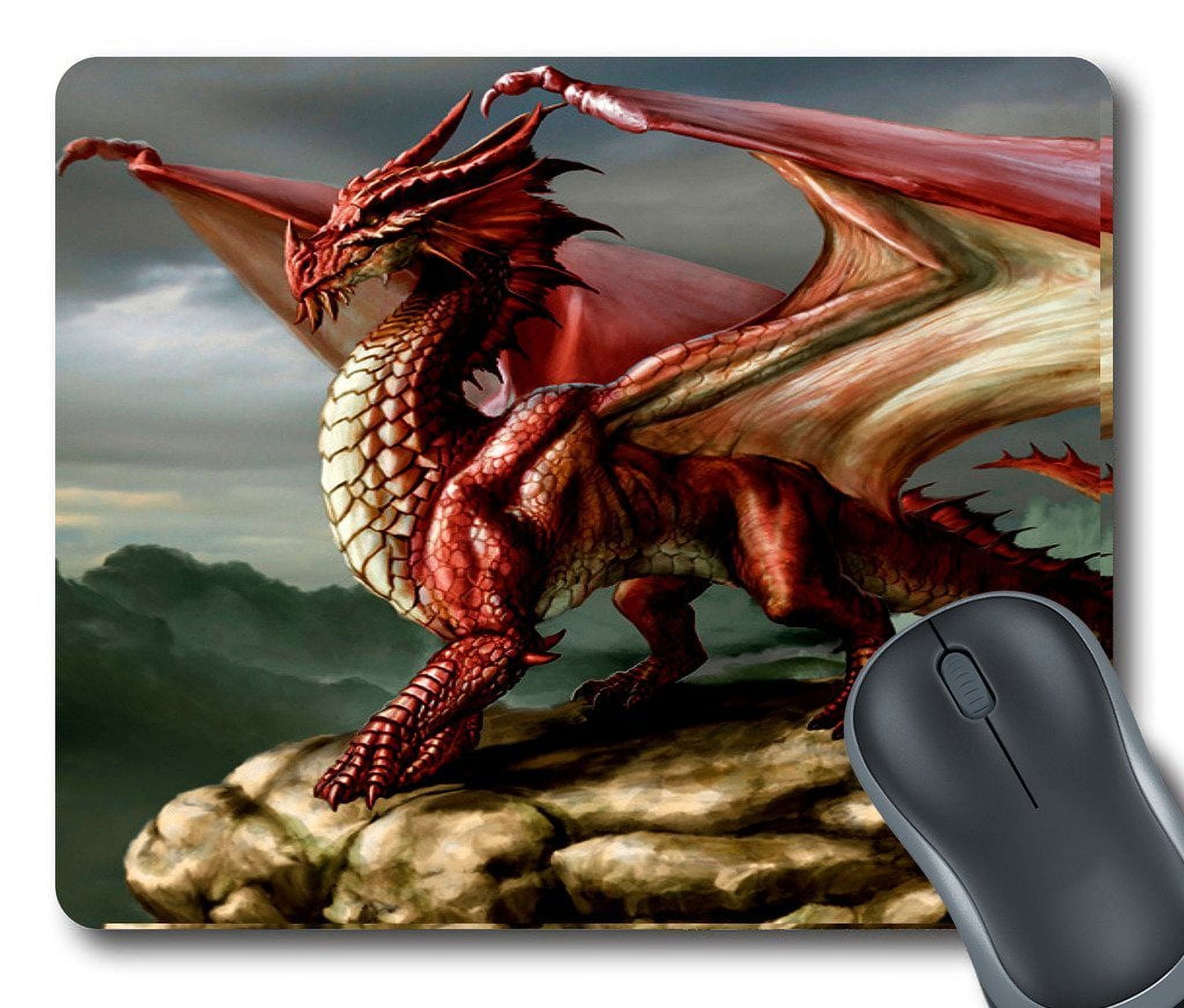GCKG Sea Dragons And Fire Dragons Art Mouse Pad Personalized Unique ...