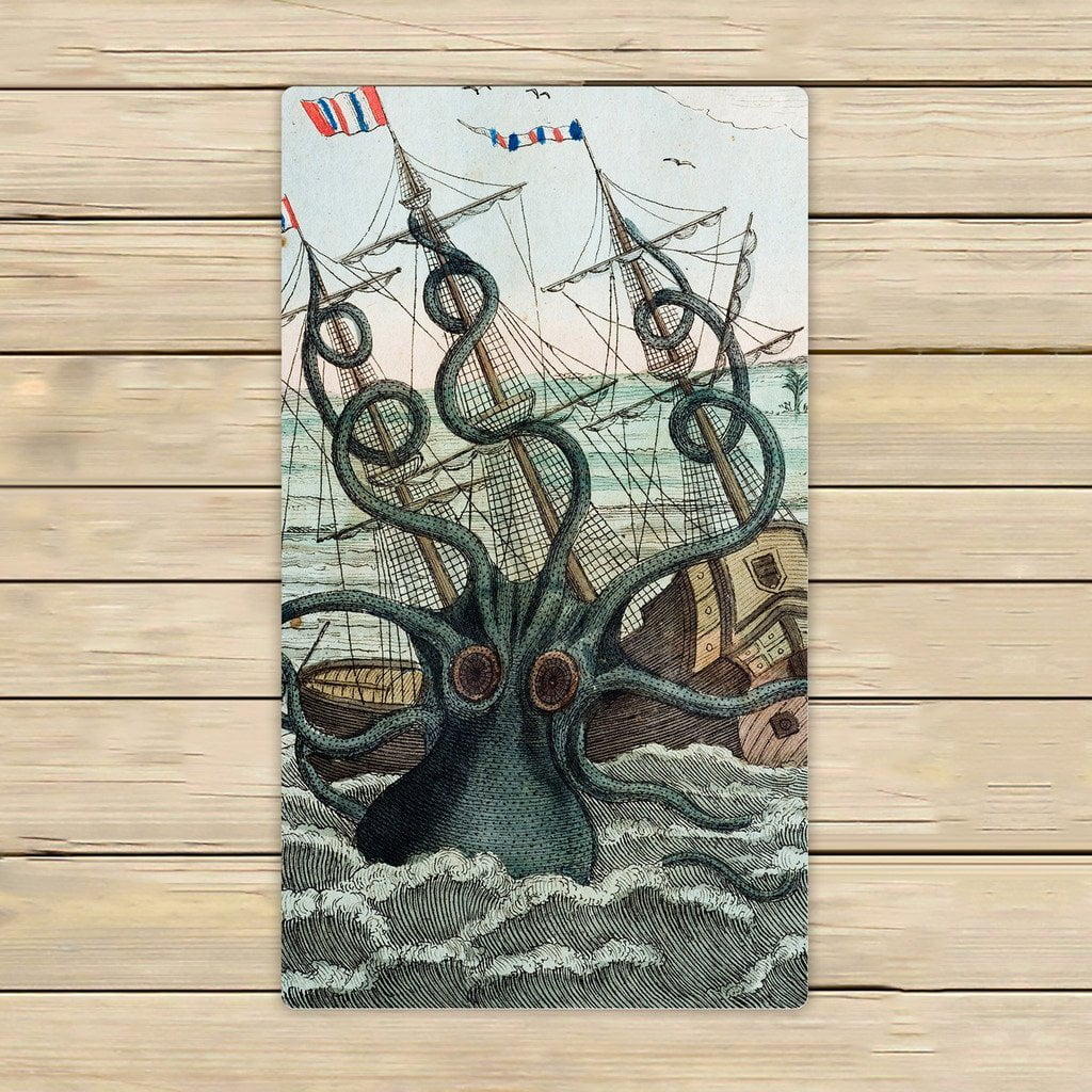 GCKG Sea Monster Octopus Towels,Sea Monster Octopus Beach Bath Towels ...